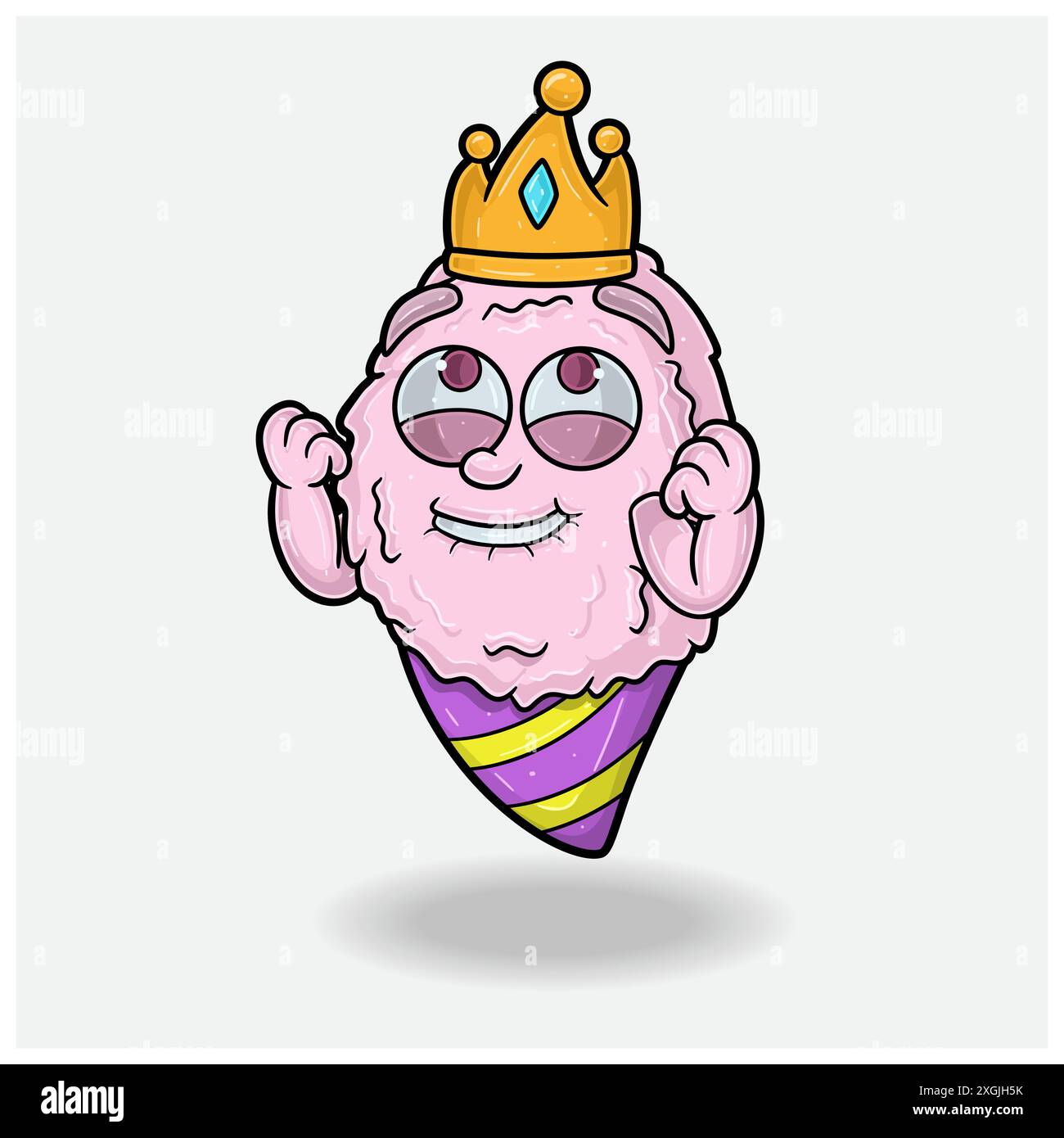 Cotton Candy Mascot Character Cartoon With Happy expression. For brand ...