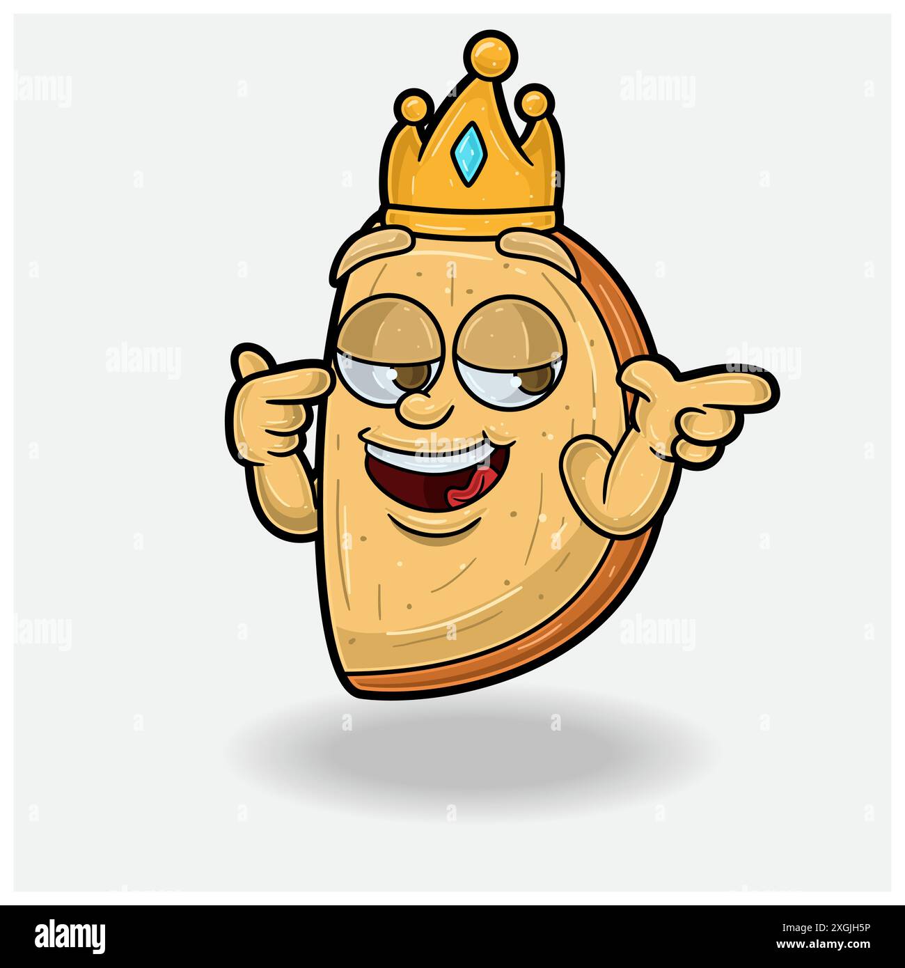 Biscotti With Smug expression. Mascot cartoon character for flavor ...