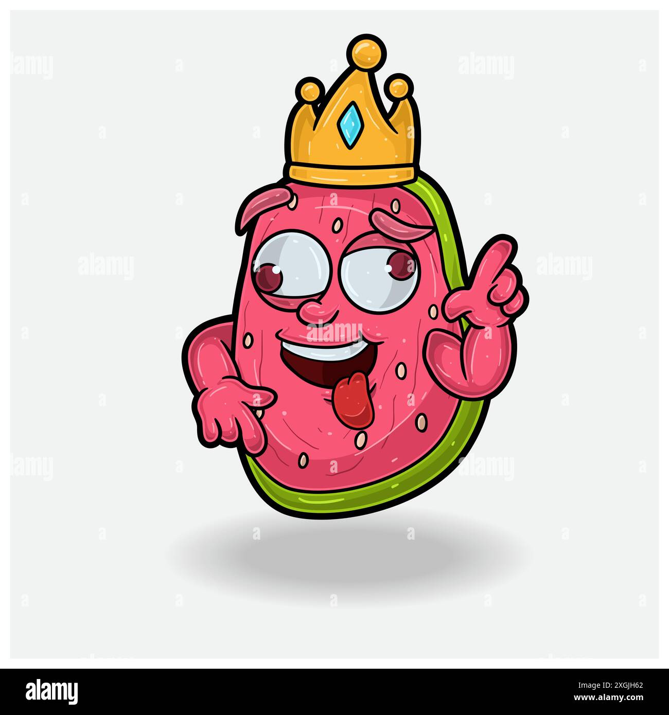 Guava Fruit With Crazy expression. Mascot cartoon character for flavor ...