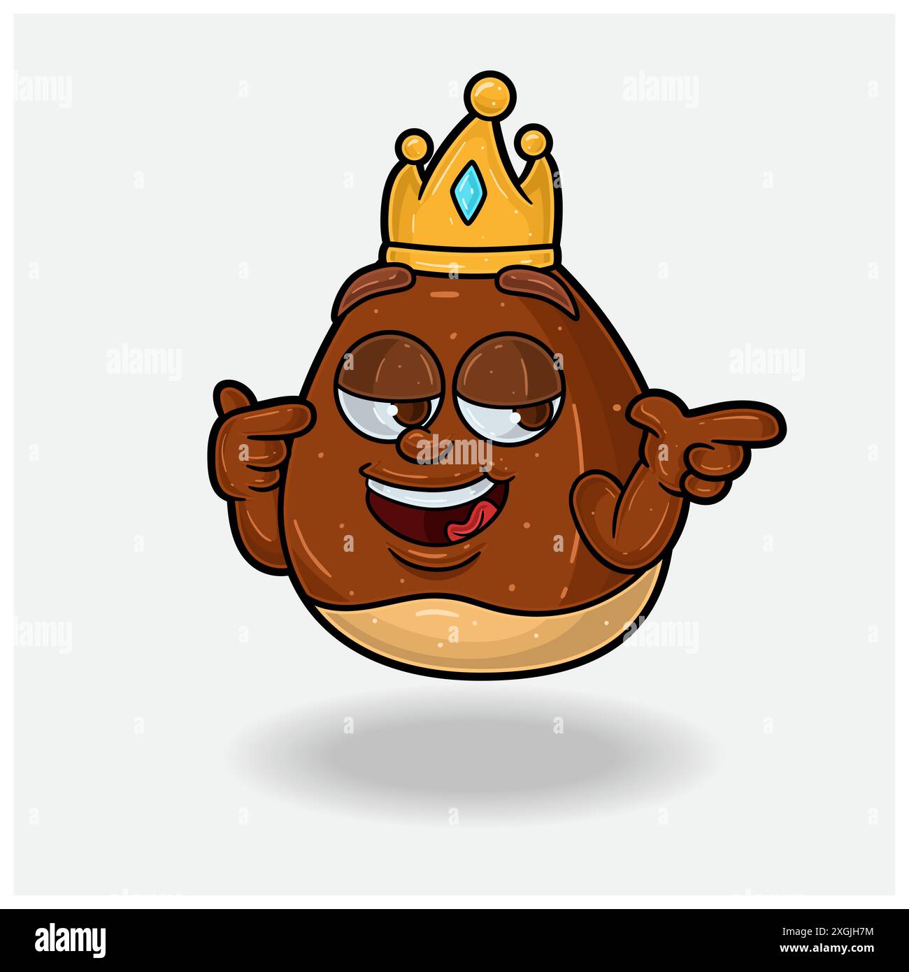 Chestnut Mascot Character Cartoon With Smug expression. For brand ...