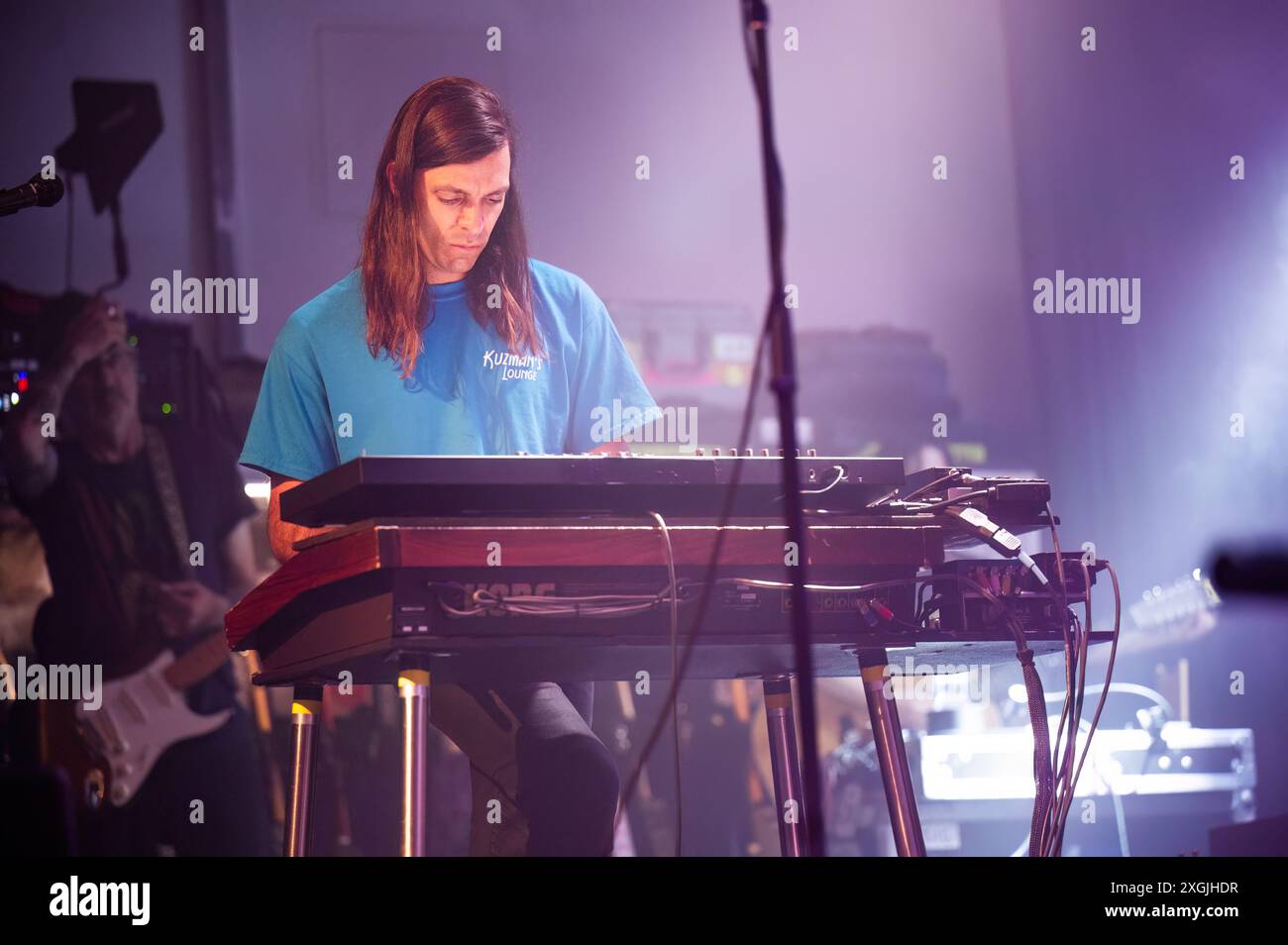 Manchester, UK. 08th July 2024. Adam Granduciel, David Hartley, Robbie ...