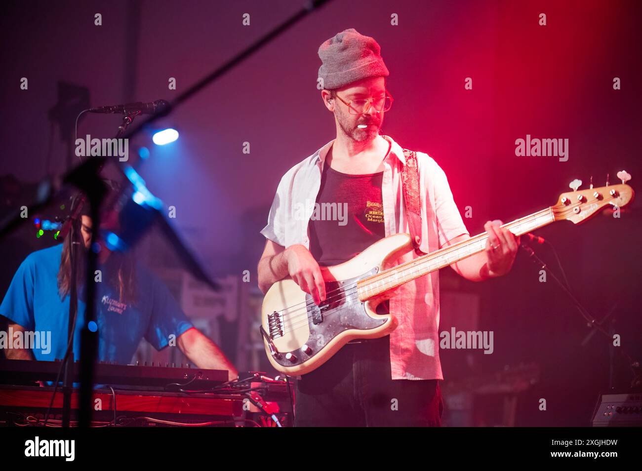 Manchester, UK. 08th July 2024. Adam Granduciel, David Hartley, Robbie ...