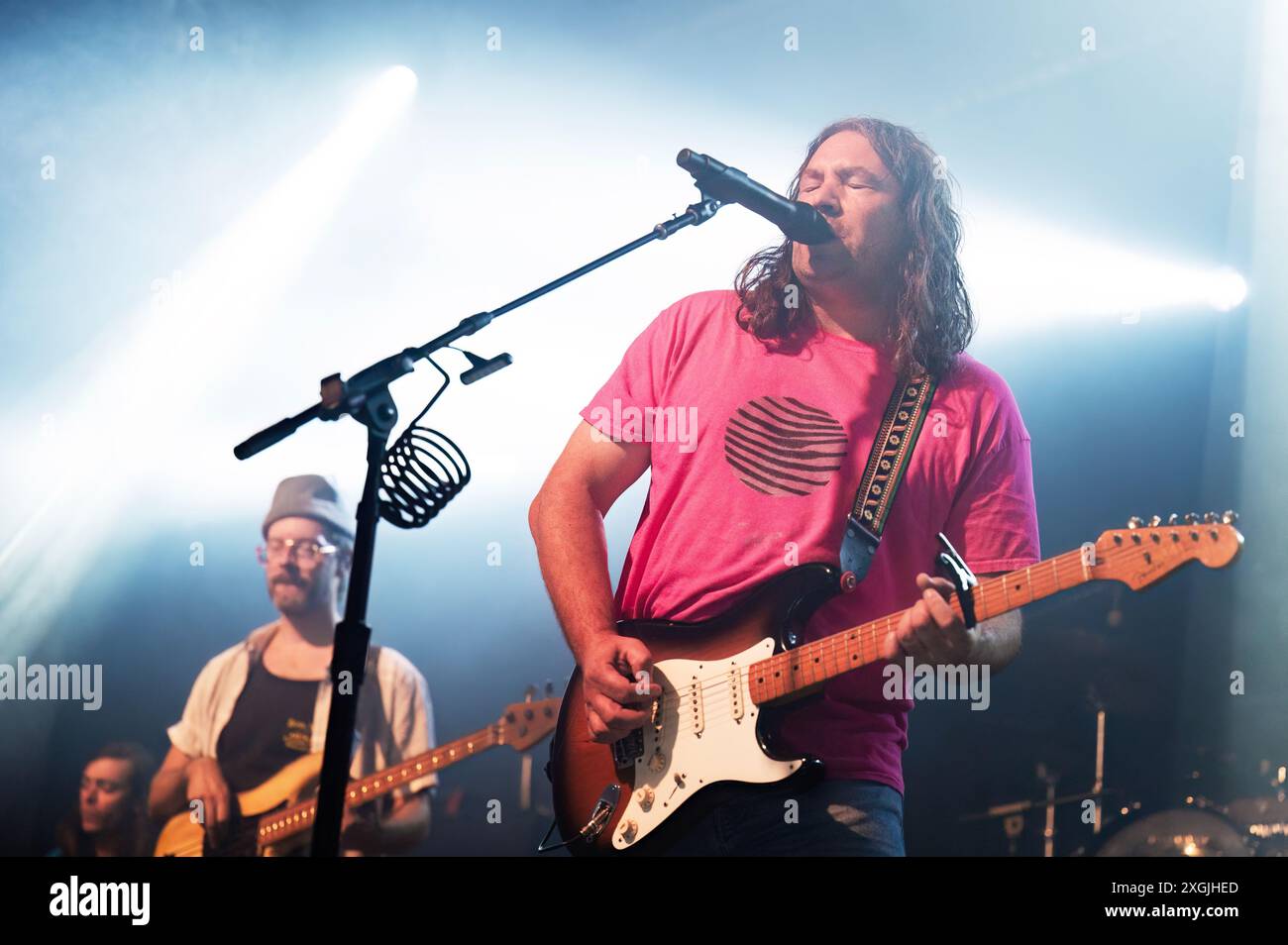 Manchester, UK. 08th July 2024. Adam Granduciel, David Hartley, Robbie ...