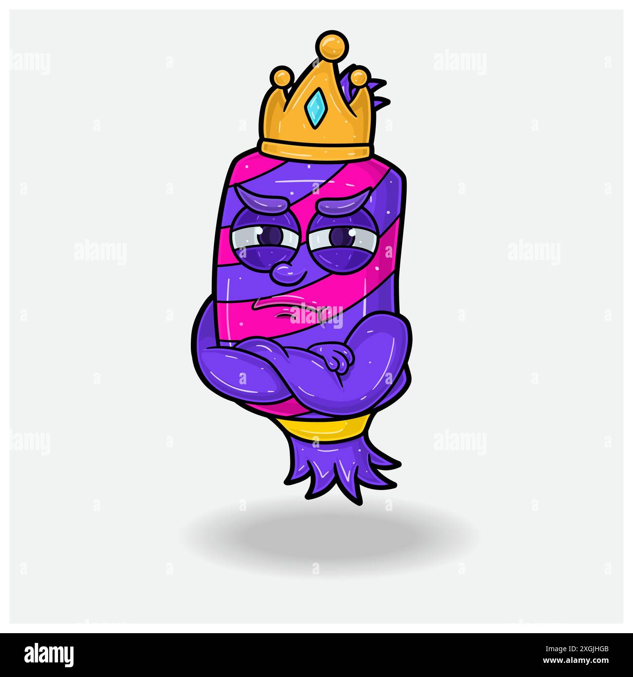 Candy Mascot Character Cartoon With Jealous expression. For brand ...