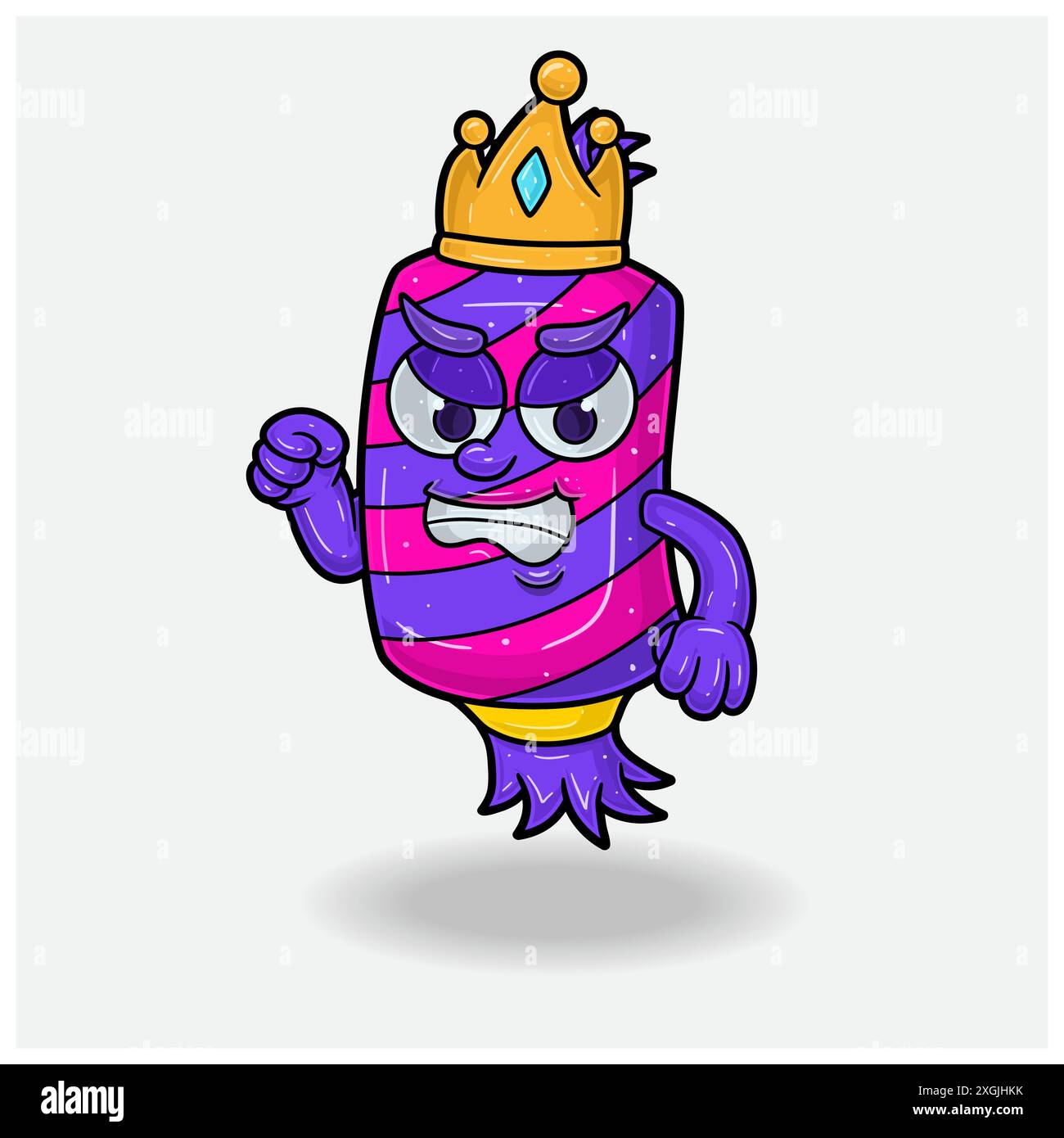 Candy Mascot Character Cartoon With Angry expression. For brand, label ...