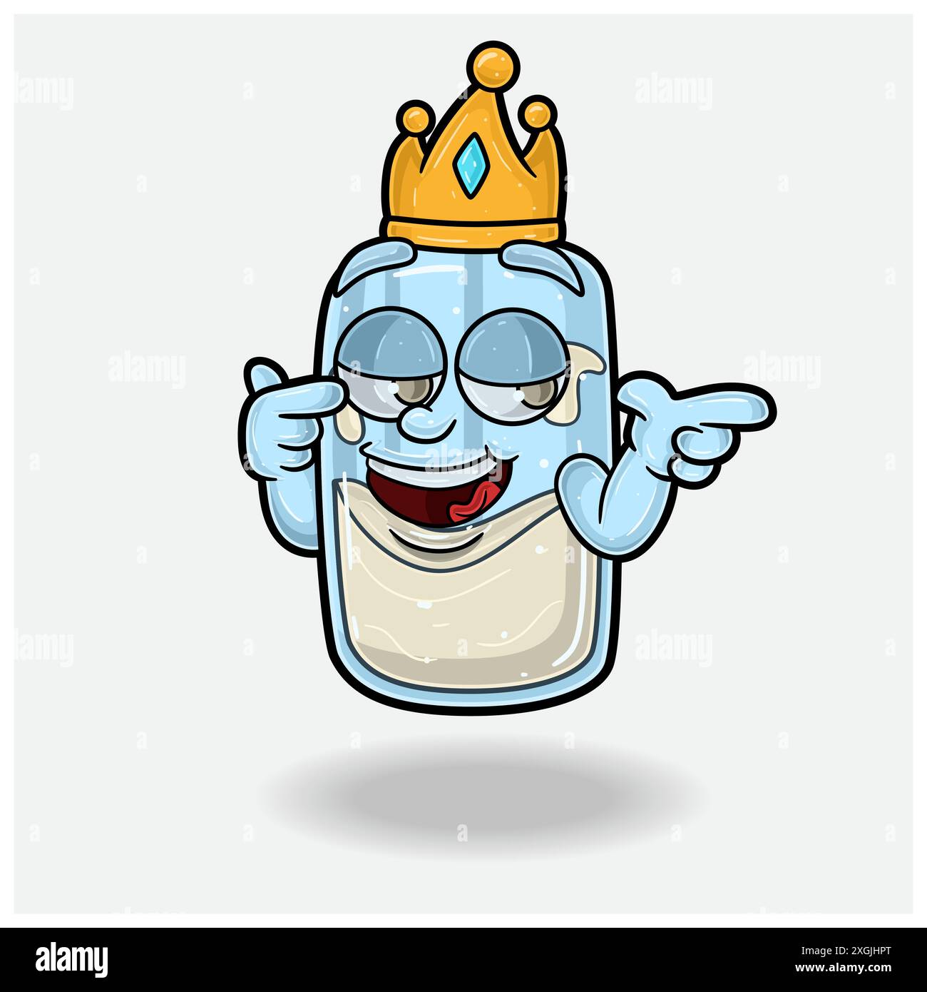 Milk Mascot Character Cartoon With Smug expression. For brand, label ...