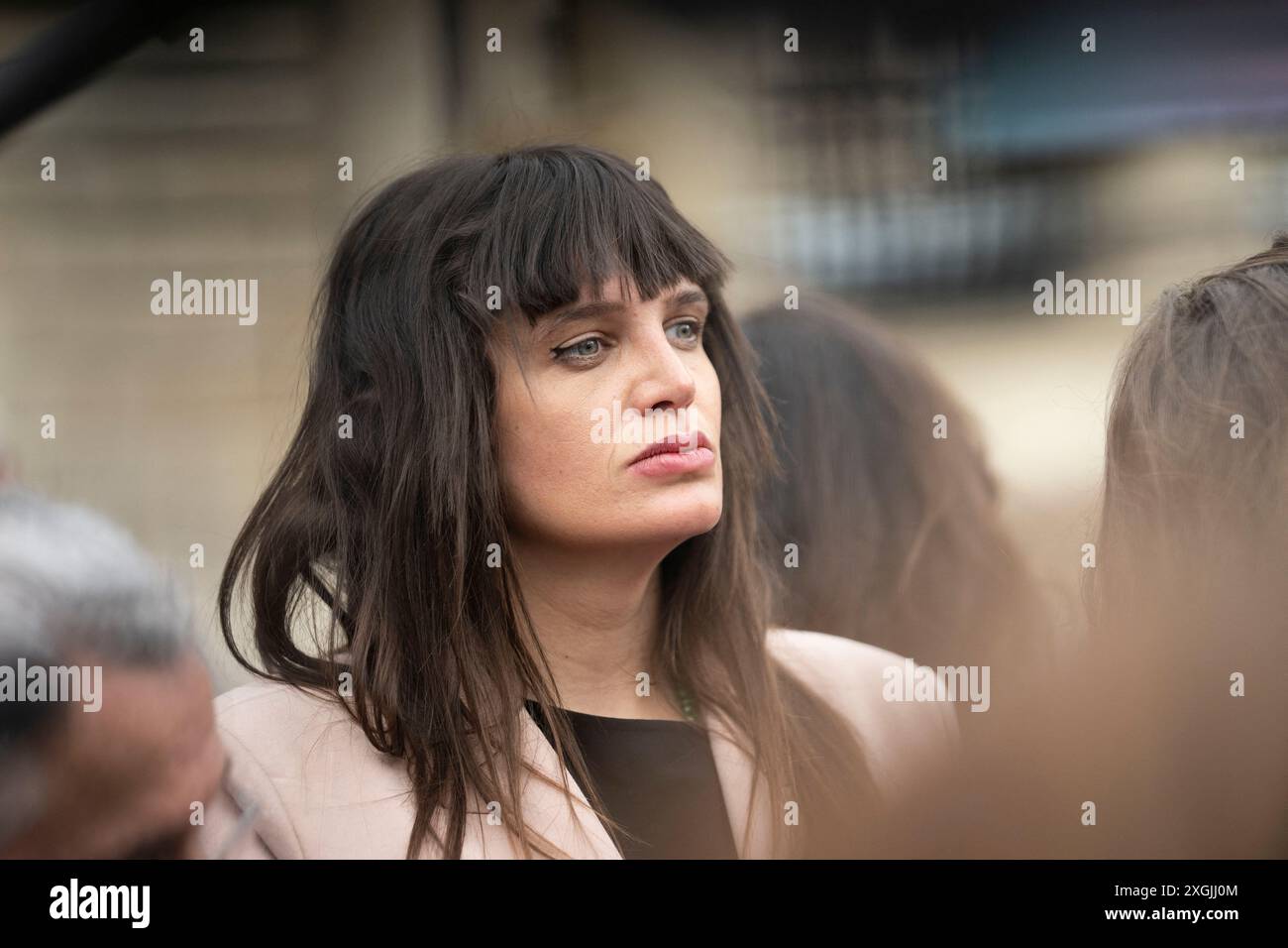 Paris, France. 09th July, 2024. Alma Dufour arrives for a welcoming day ...