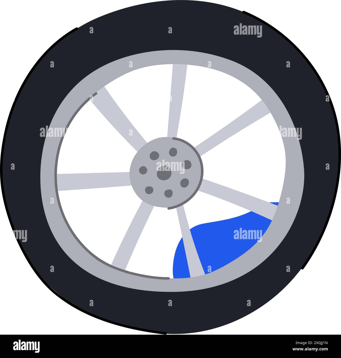 vehicle wheel car cartoon vector illustration Stock Vector Image & Art ...