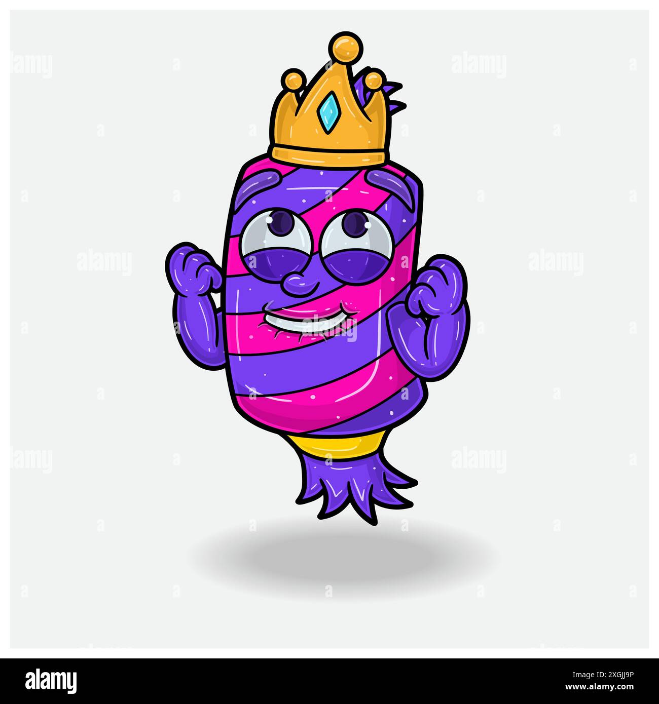 Candy Mascot Character Cartoon With Happy expression. For brand, label ...