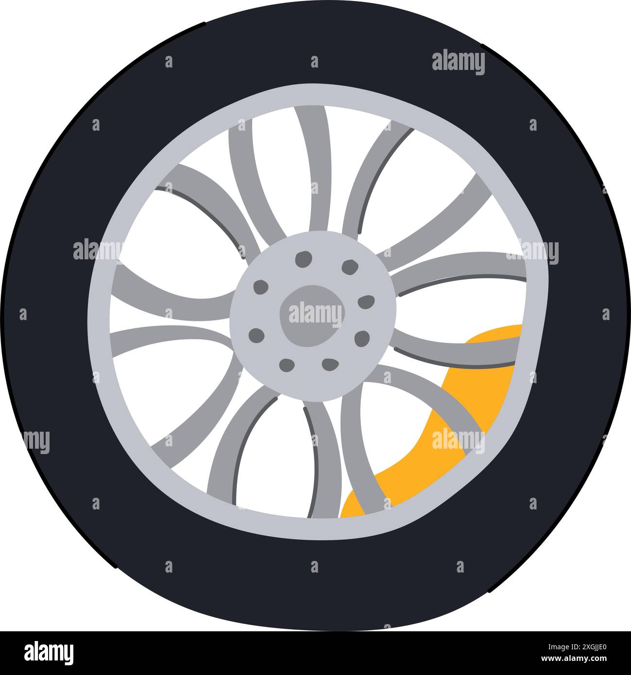 sport wheel car cartoon vector illustration Stock Vector Image & Art ...