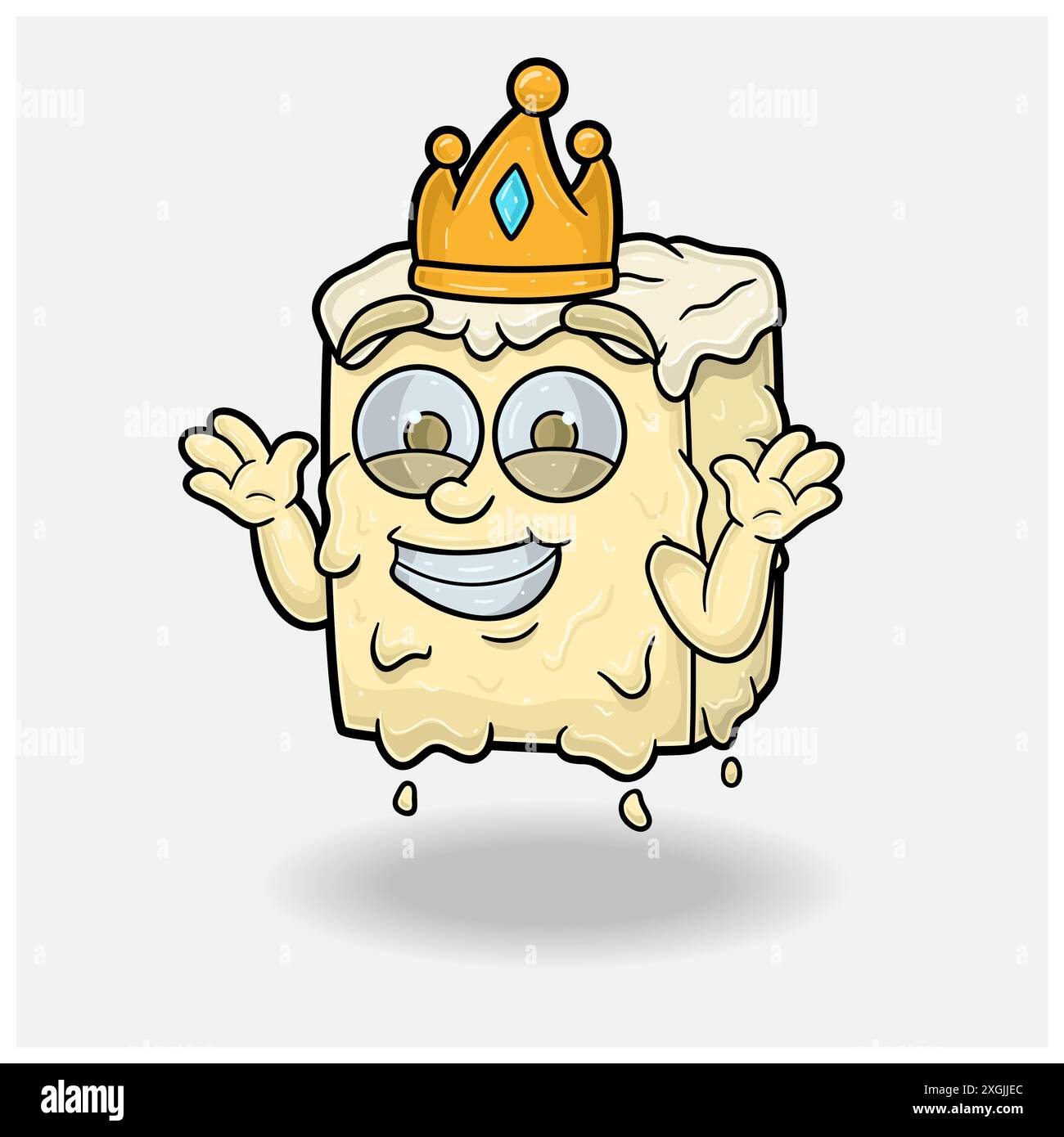 Margarine Mascot Character Cartoon With Dont Know Smile expression. For ...
