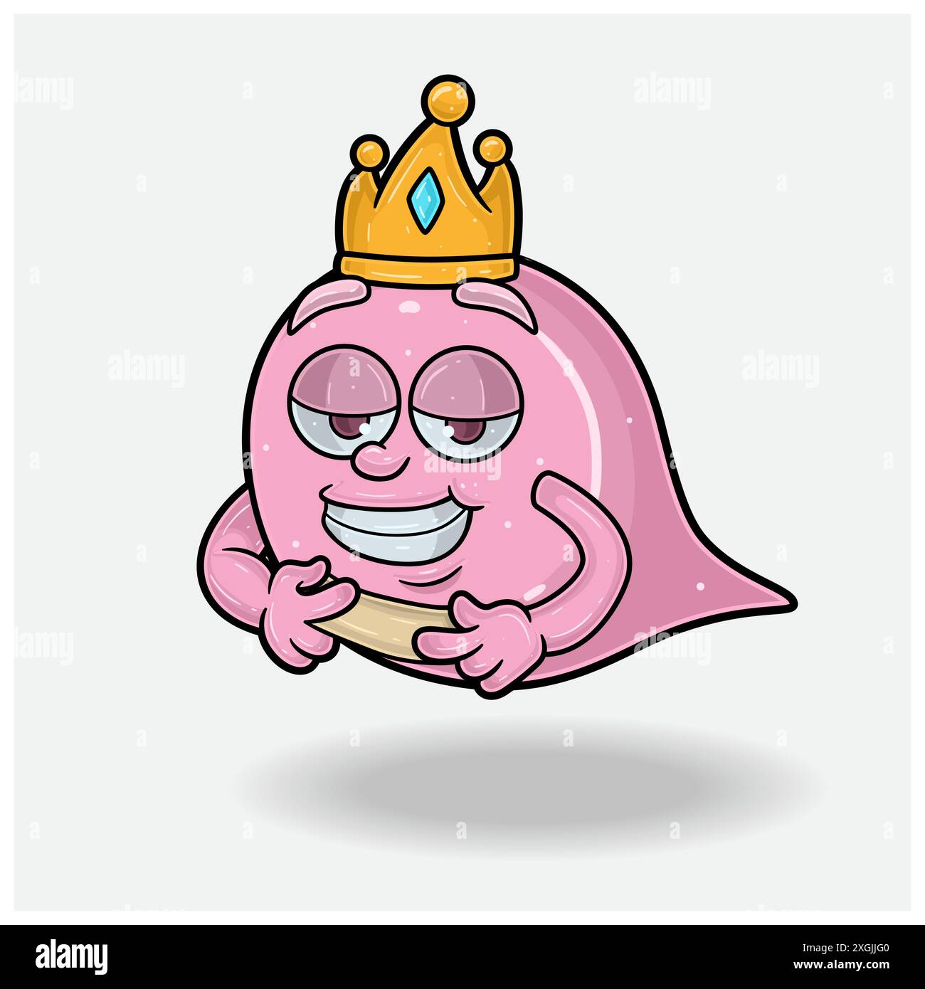 Bubble Gum Mascot Character Cartoon With Love struck expression. For ...