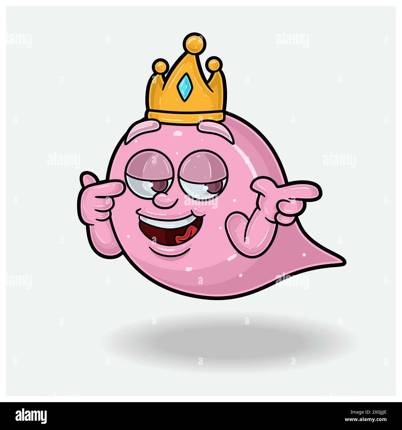 Bubble Gum Mascot Character Cartoon With Smug expression. For brand ...