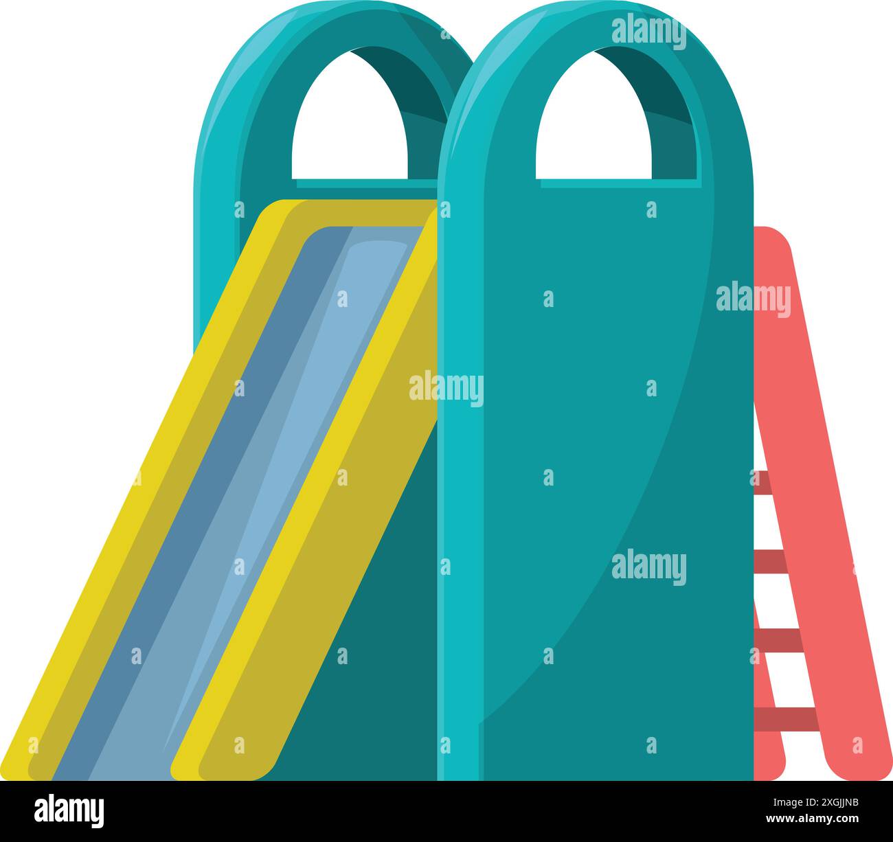 Children playing on slide illustration Cut Out Stock Images & Pictures ...