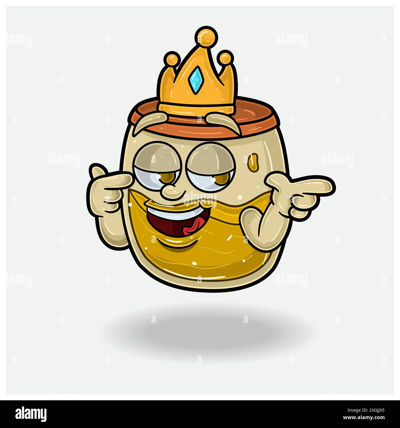 Honey Mascot Character Cartoon With Smug expression. For brand, label ...