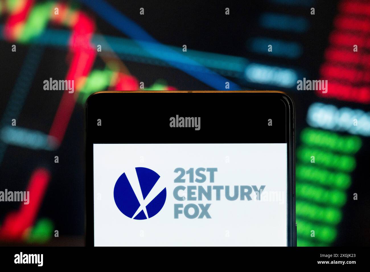 In this photo illustration, the American multinational mass media ...