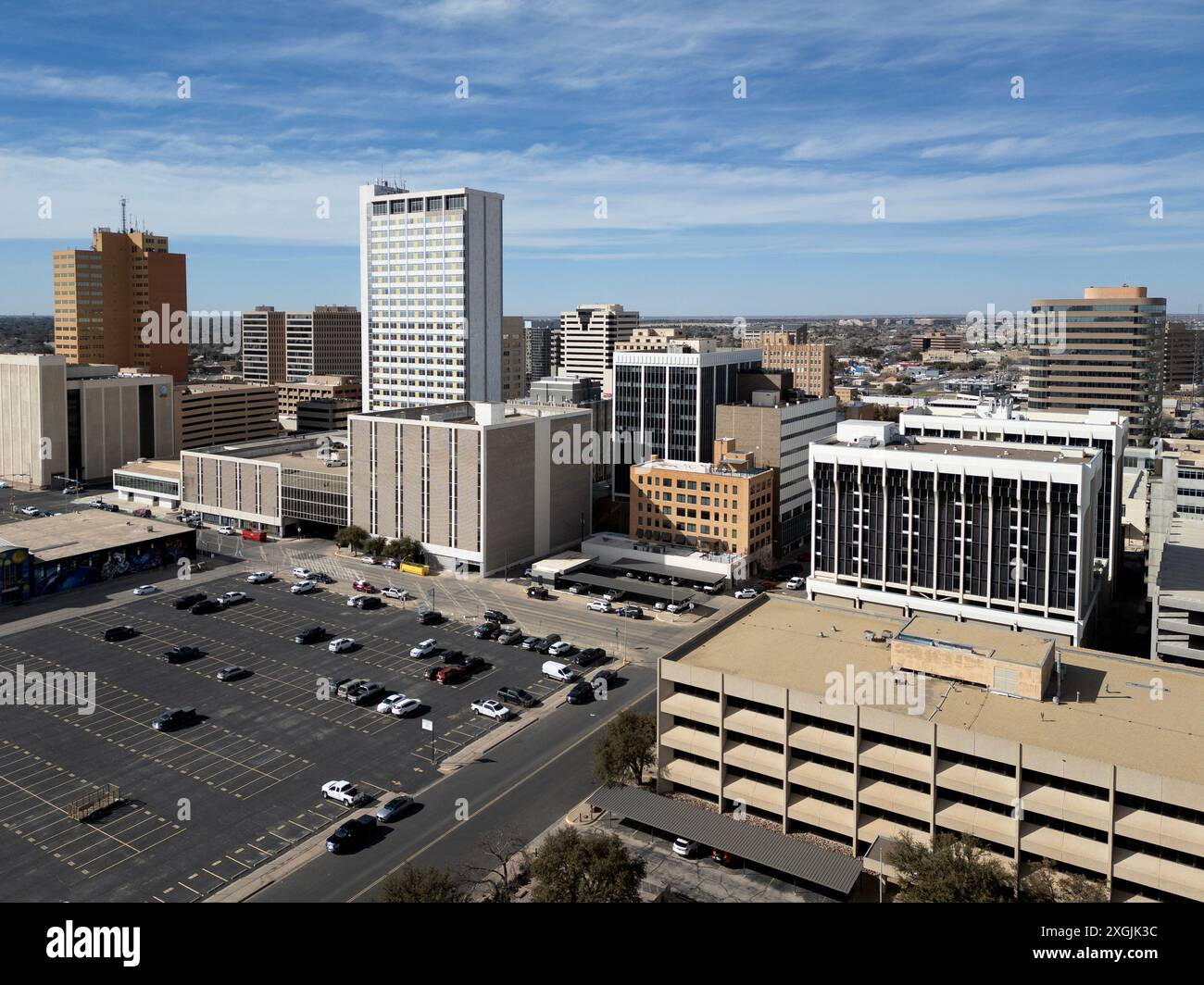 Aerial view of downtown Midland, Texas Stock Photo - Alamy