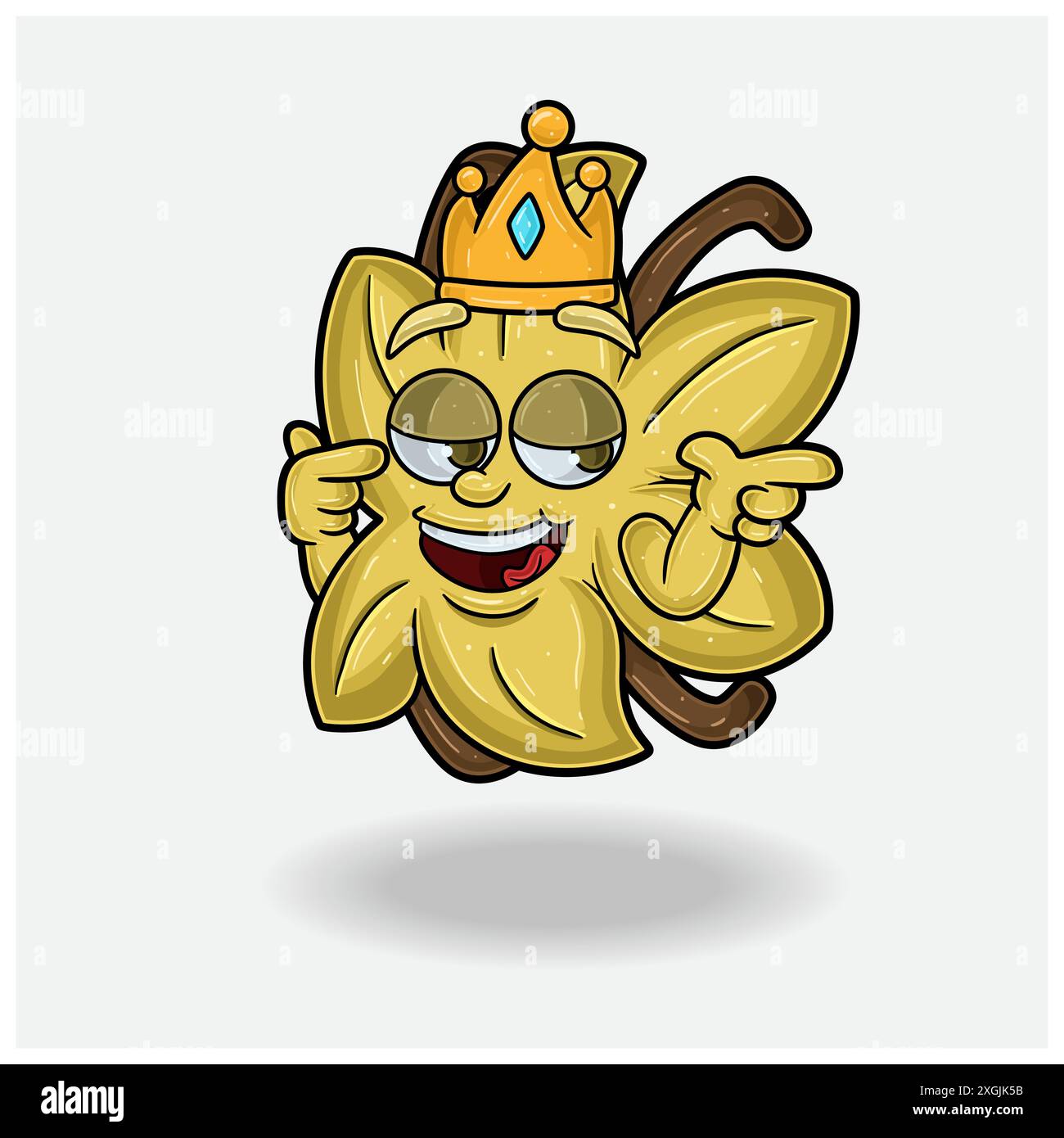 Vanilla Mascot Character Cartoon With Smug expression. For brand, label ...