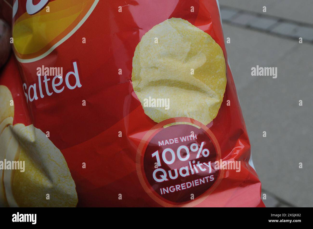 Copenhagen/ Denmark/09 july 2024/ Lay s salted chips bag in Copenhagen ...