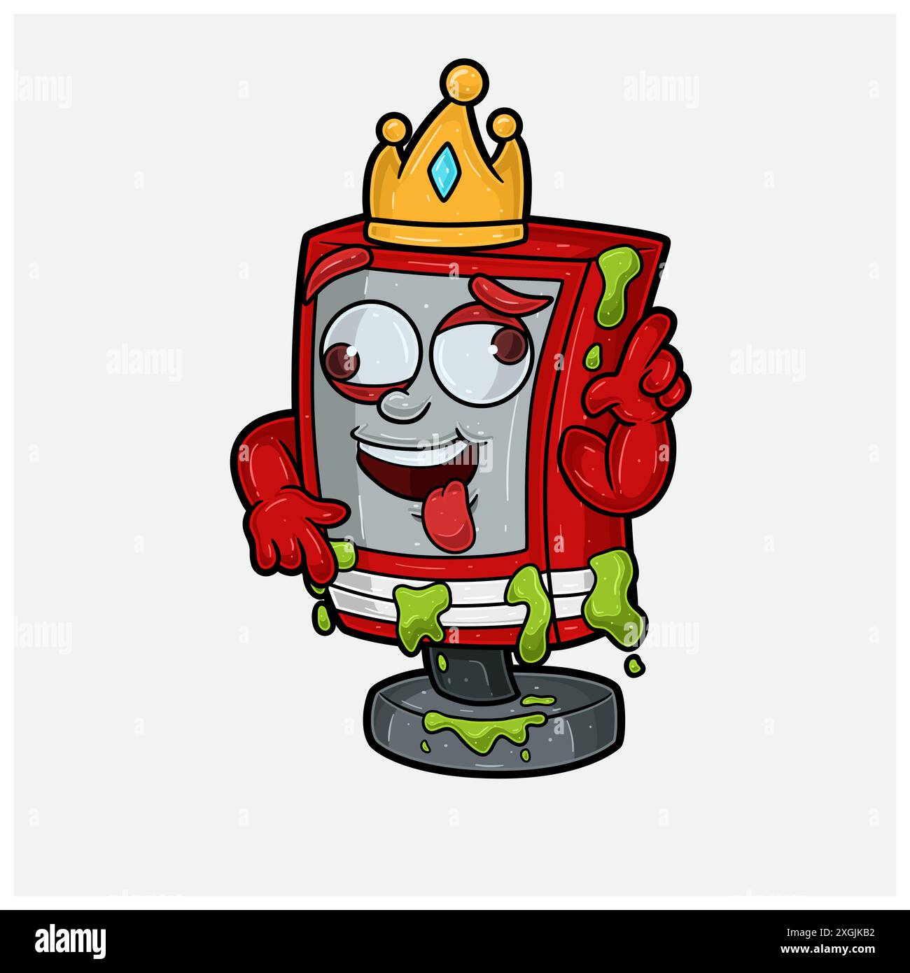 Sour Diesel Mascot Character Cartoon With Crazy expression. For brand ...