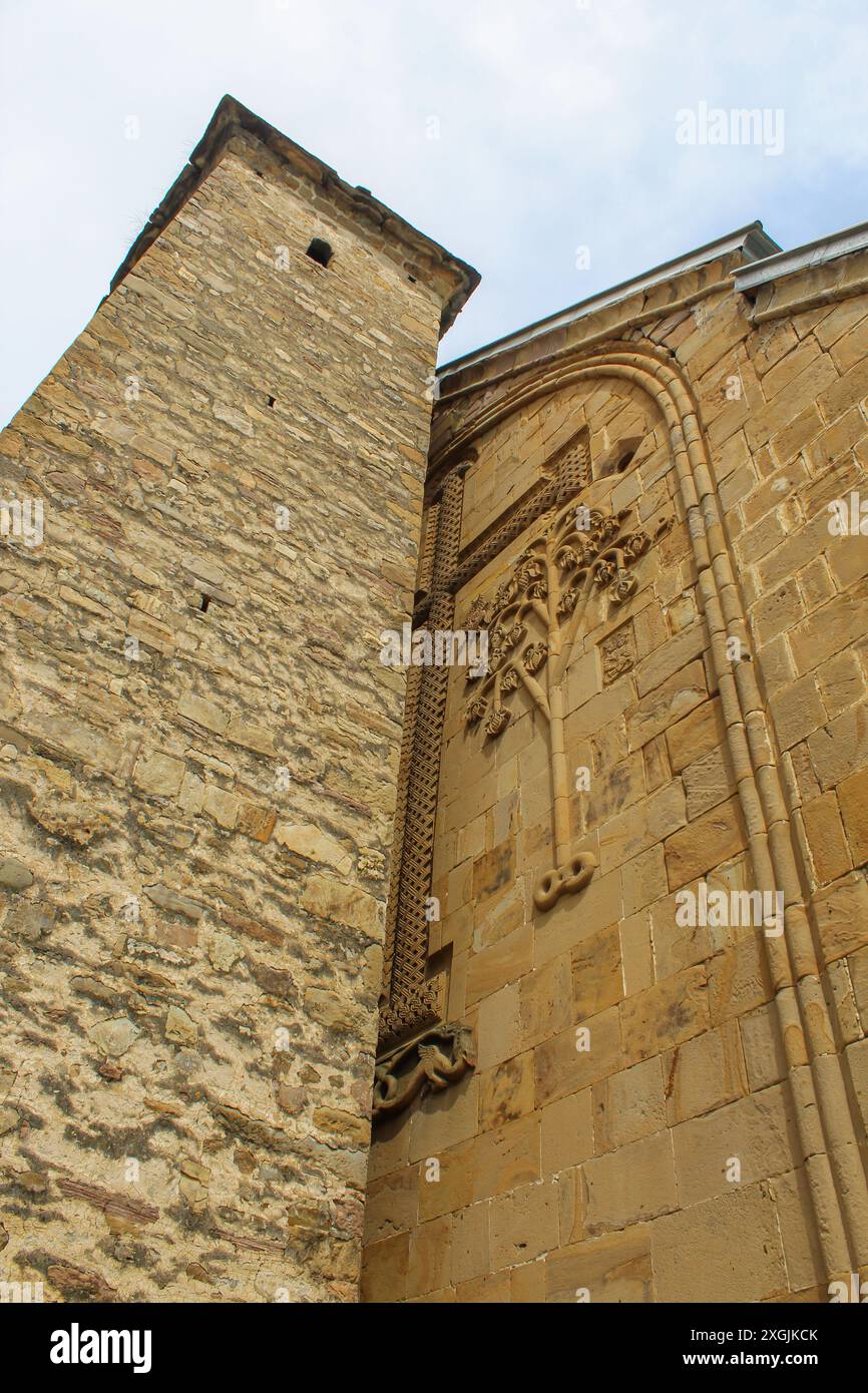 Tiled roof of the cross-domed church of the Saviour built of river ...