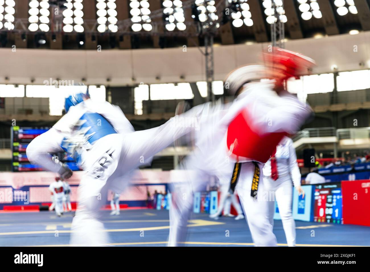 Taekwondo - Korean martial art and combat sport competition Stock Photo ...