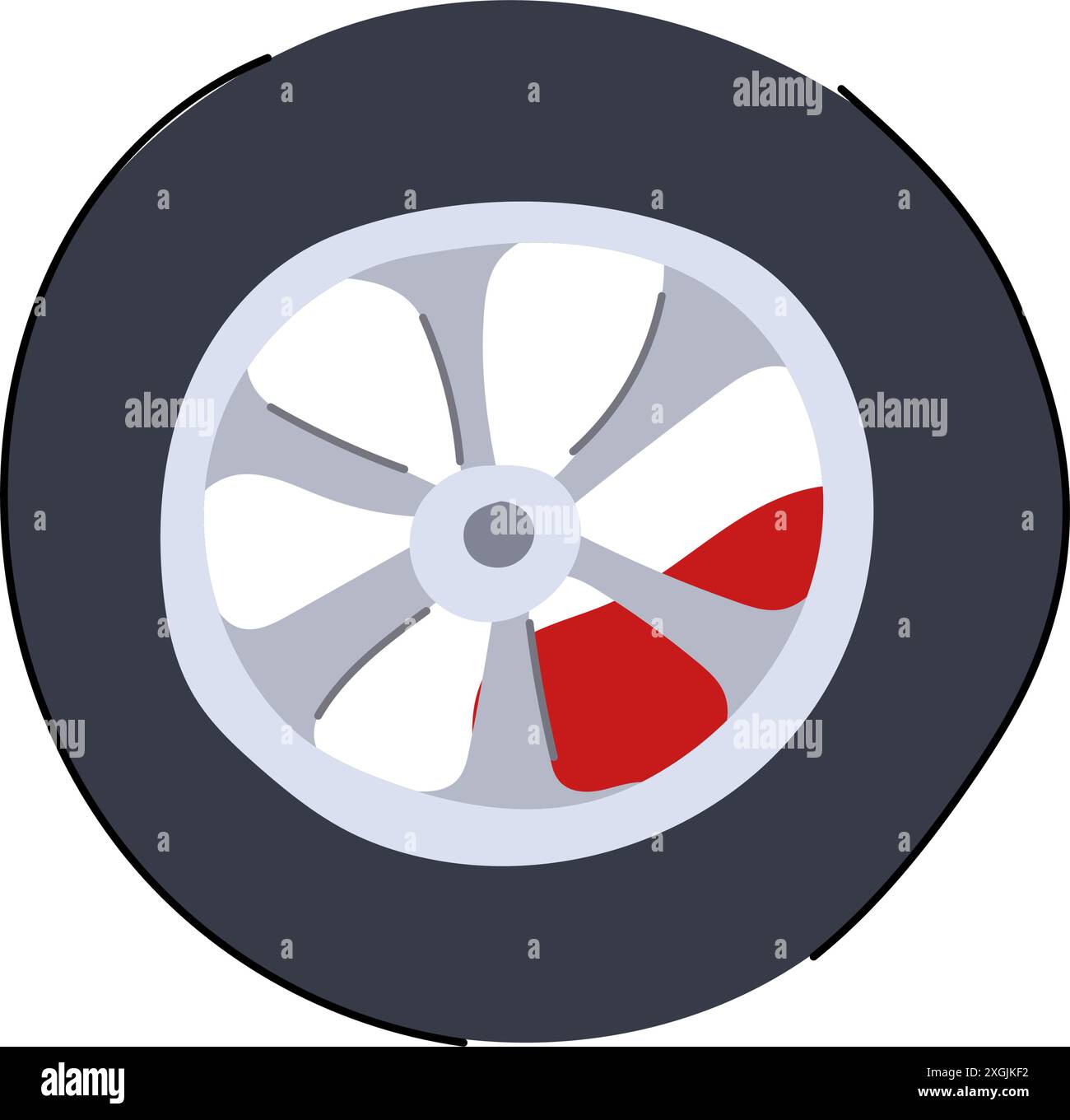 auto wheel car cartoon vector illustration Stock Vector Image & Art - Alamy