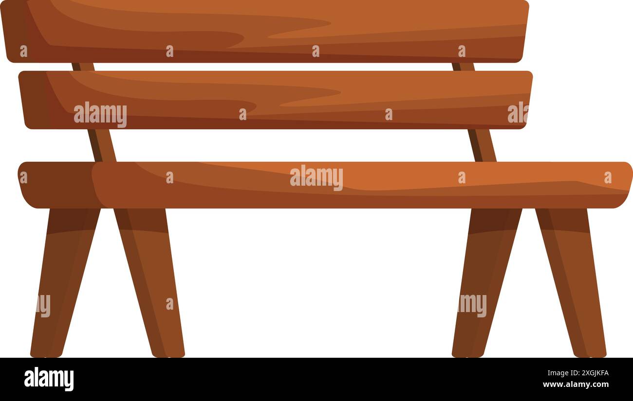 Simple timber bench seat Stock Vector Images - Alamy