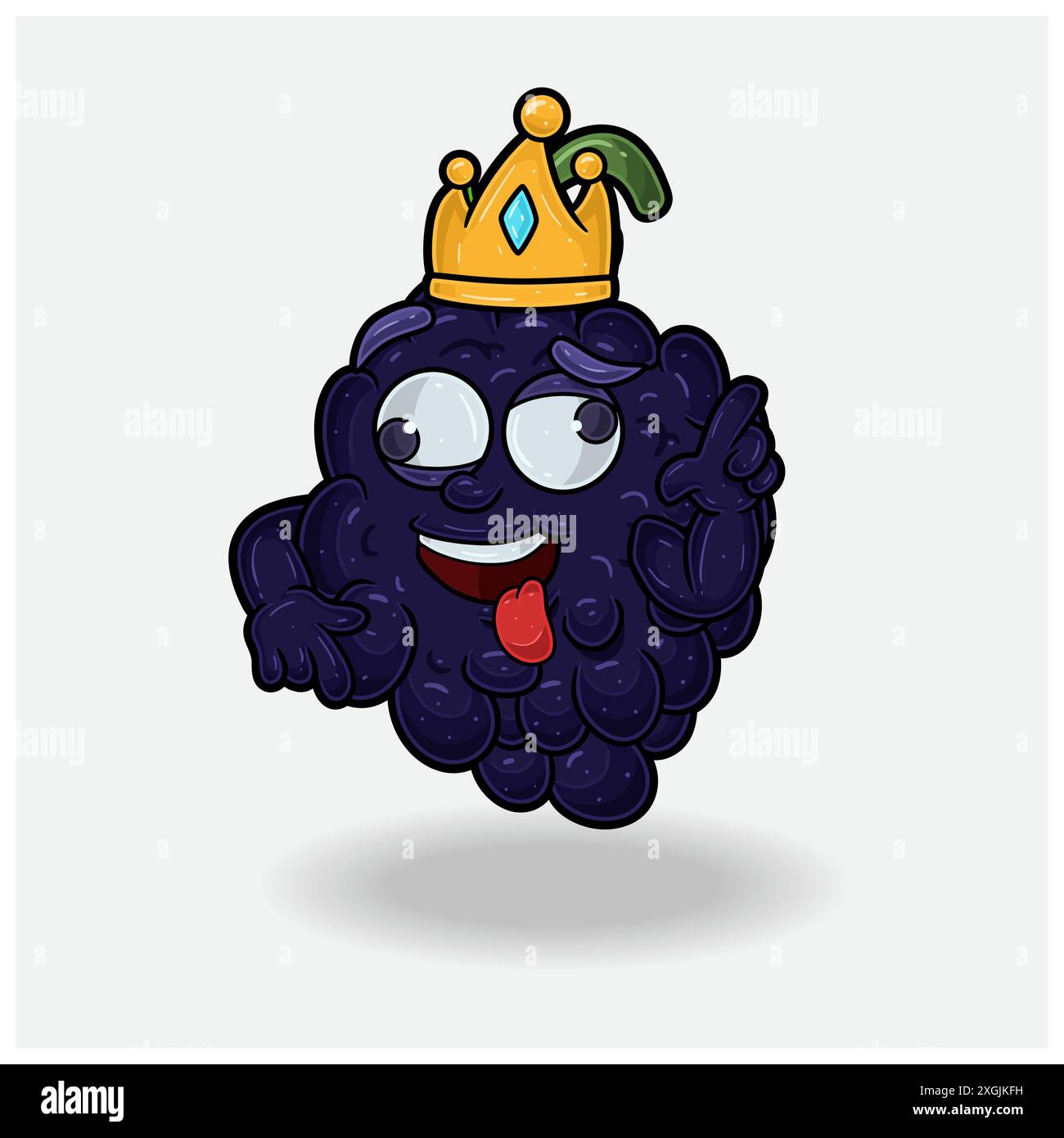 Blackberry Fruit Mascot Character Cartoon With Crazy expression. For ...