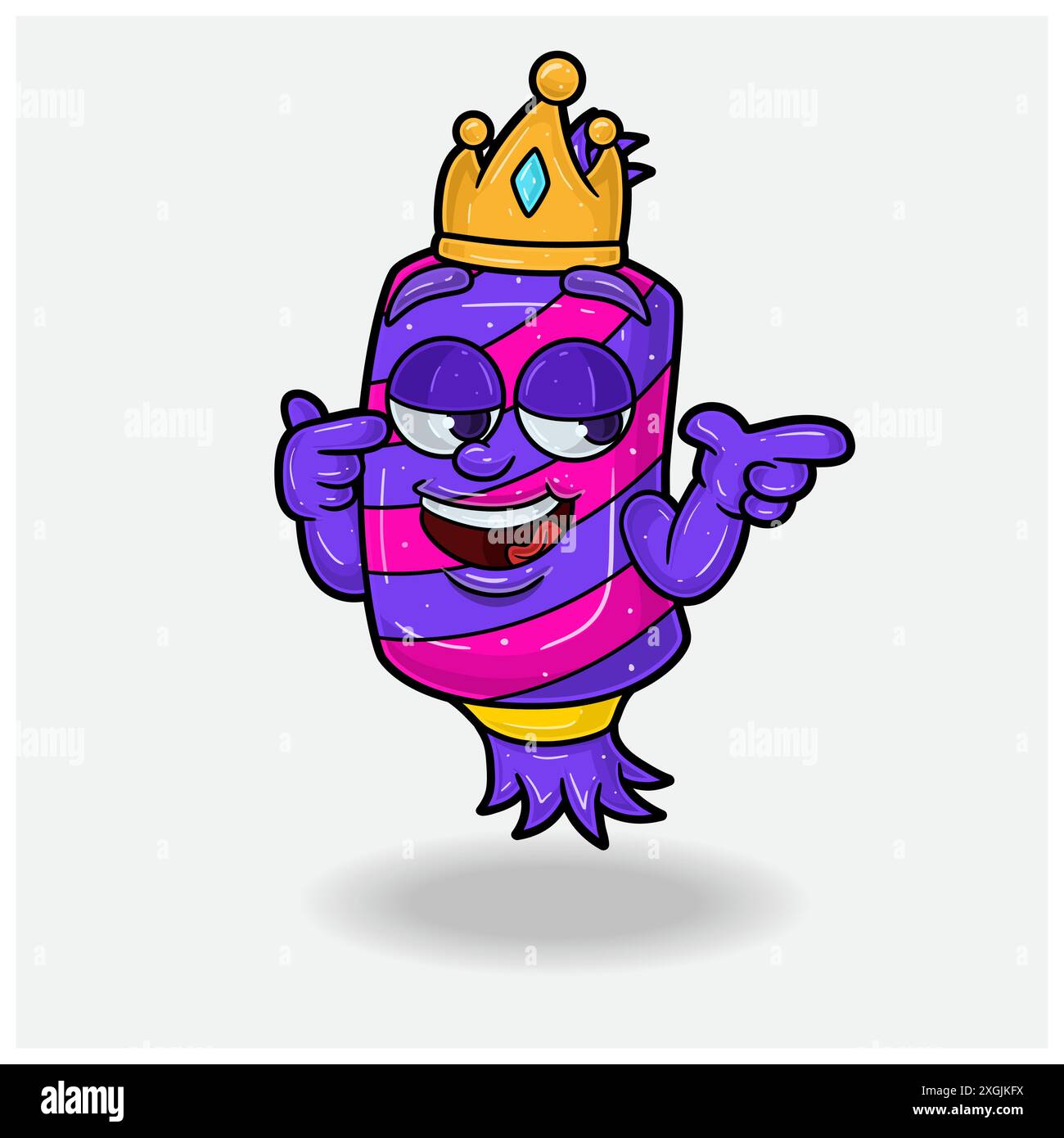 Candy Mascot Character Cartoon With Smug expression. For brand, label ...
