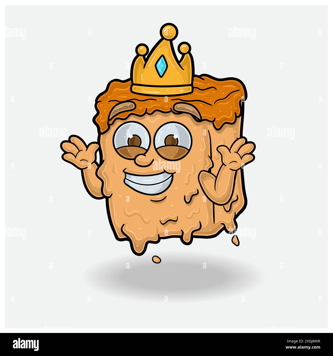 Caramel Mascot Character Cartoon With Dont Know Smile expression. For ...