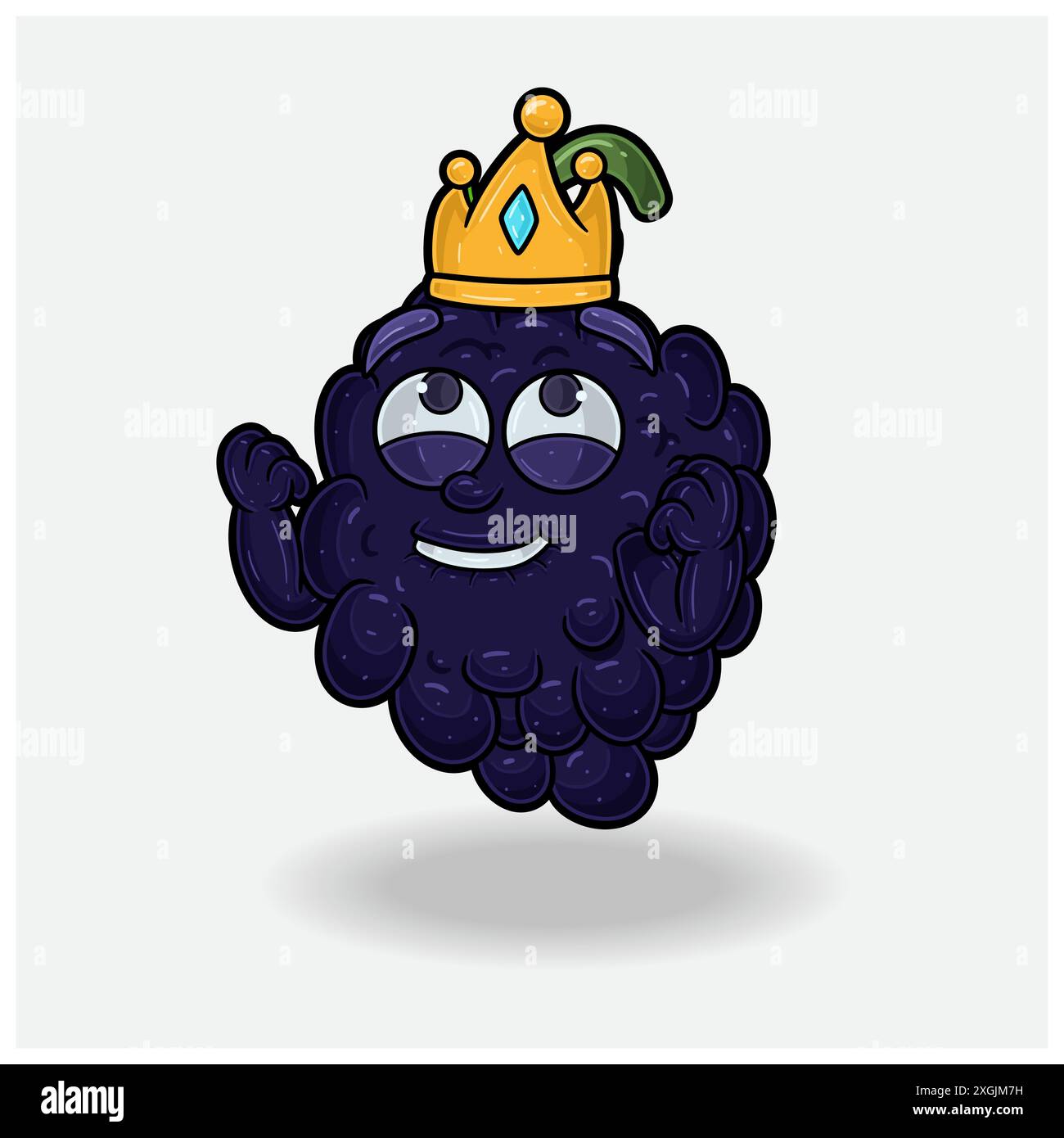 Blackberry Fruit Mascot Character Cartoon With Happy expression. For ...