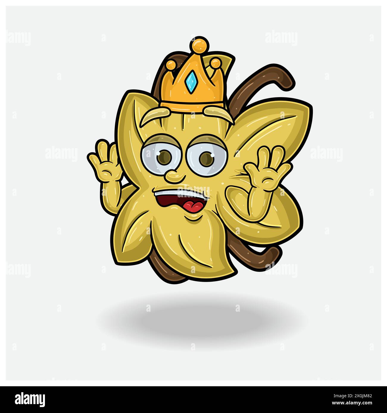 Vanilla Mascot Character Cartoon With Shocked expression. For brand ...