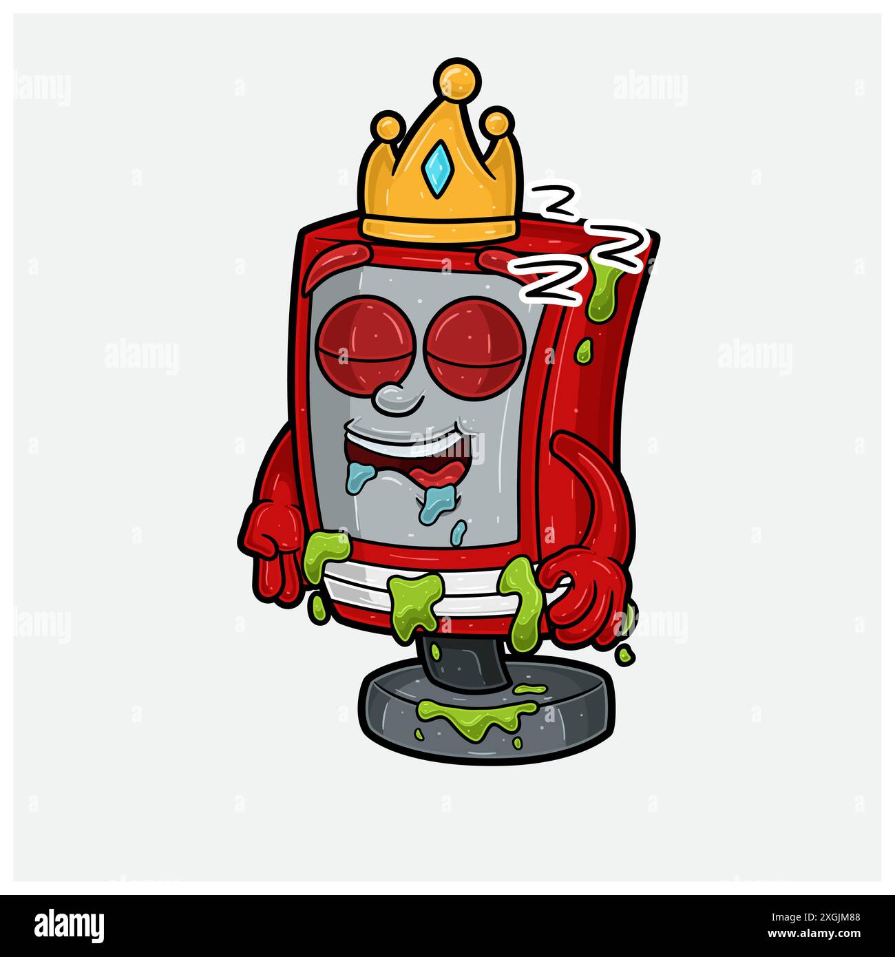 Sour Diesel Mascot Character Cartoon With Sleep expression. For brand ...