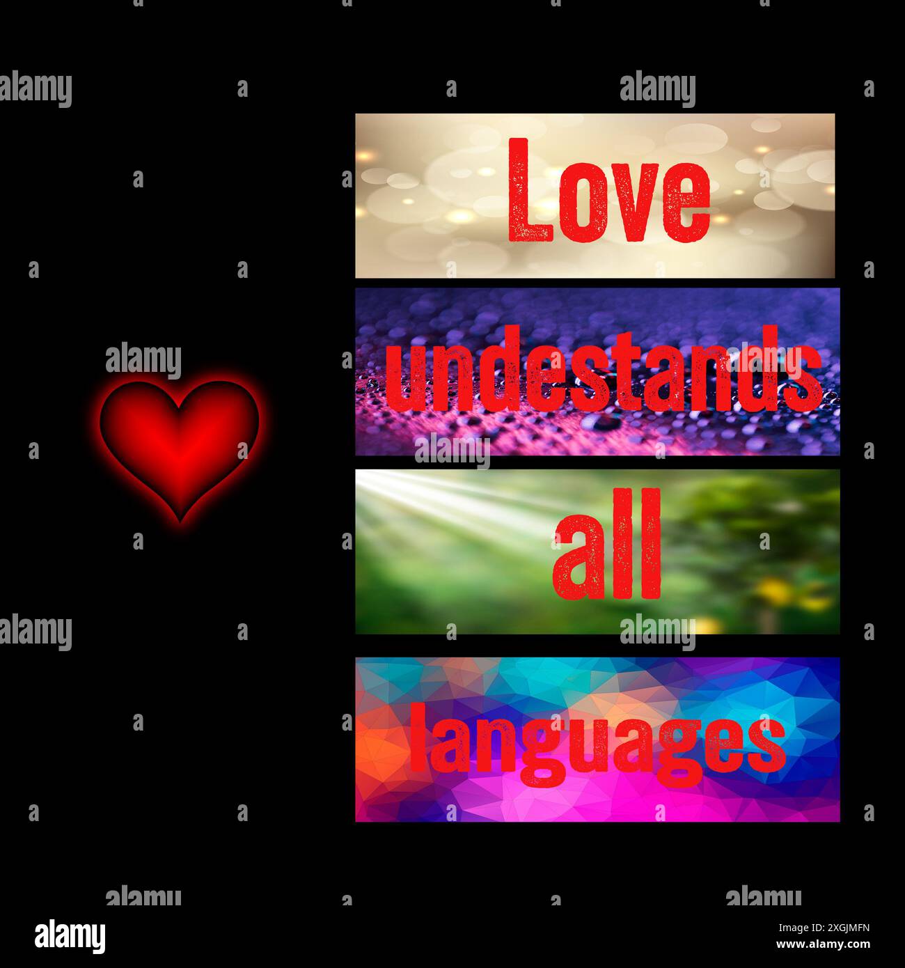 Love understands all languages, it is a universal concept Stock Photo ...