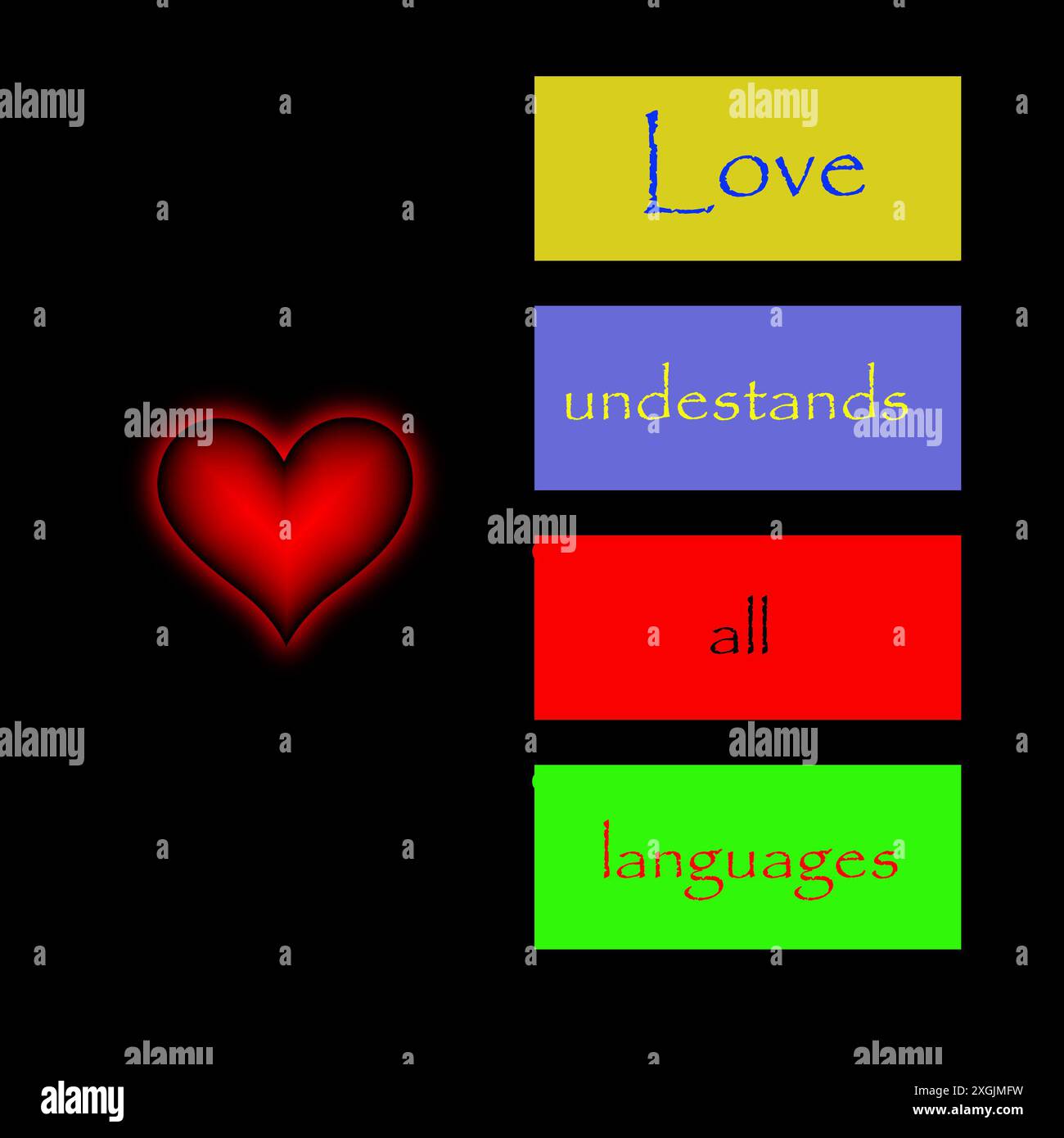 Love understands all languages, it is a universal concept Stock Photo ...