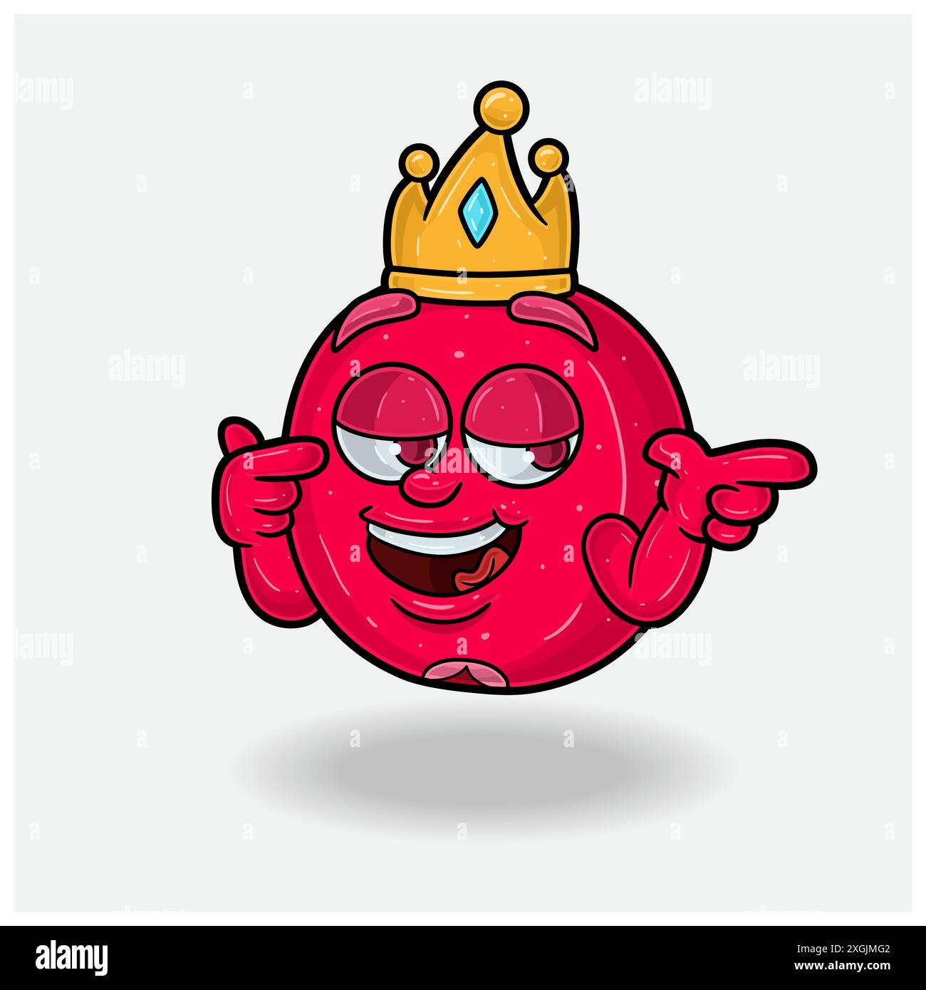 Cranberry Fruit Mascot Character Cartoon With Smug expression. For ...