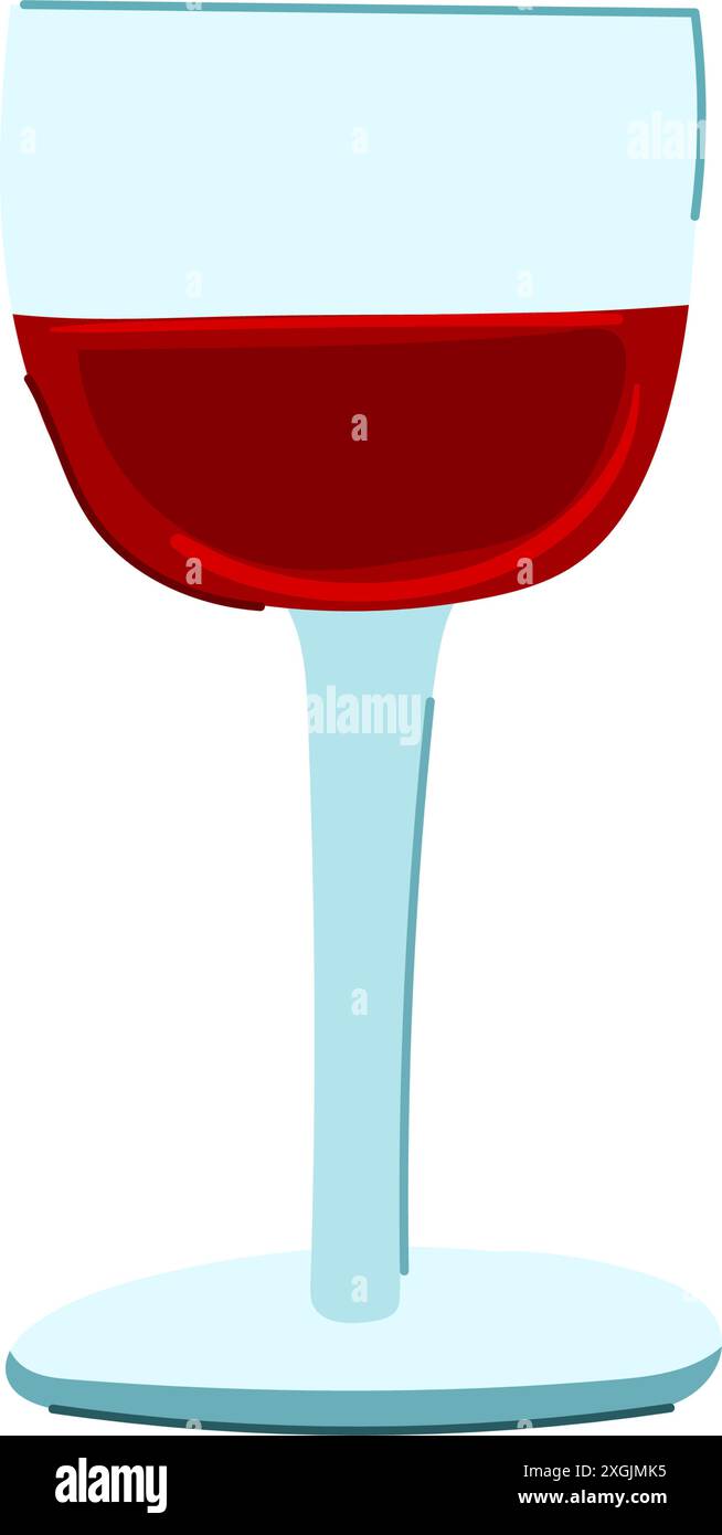 party wine glass cartoon vector illustration Stock Vector Image & Art ...