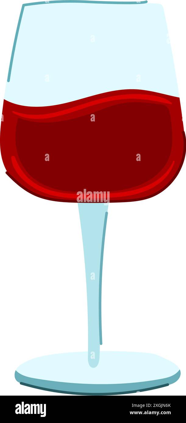 restaurant wine glass cartoon vector illustration Stock Vector Image ...