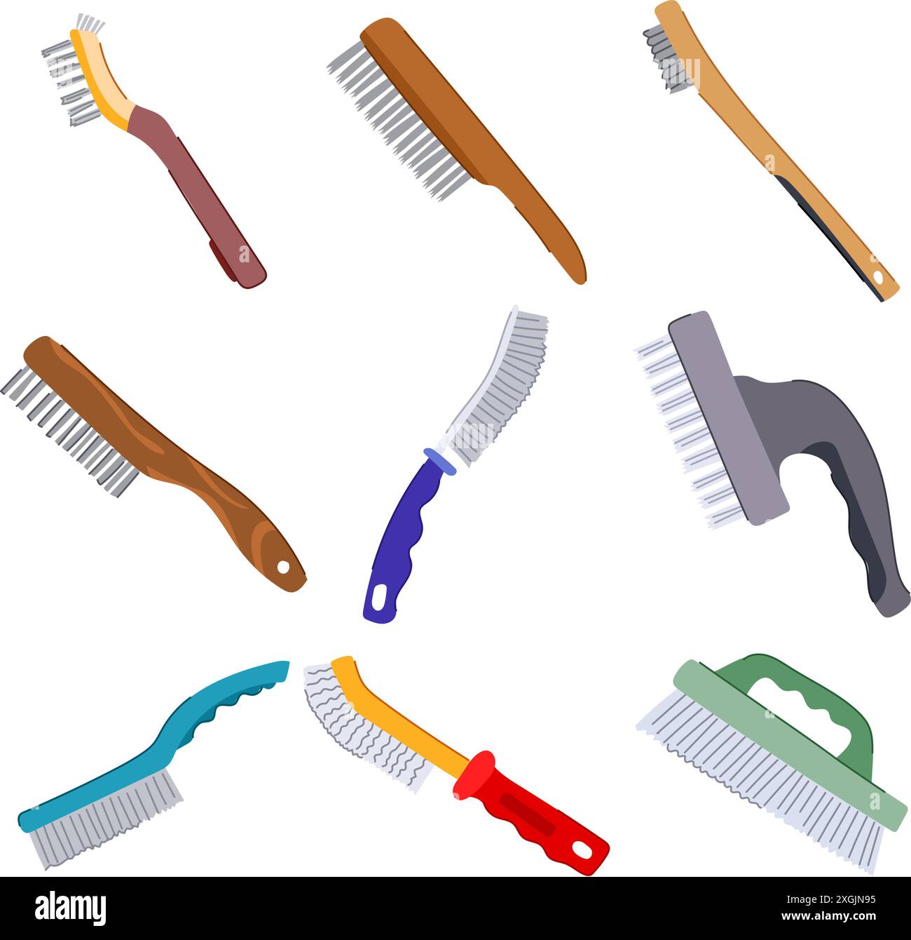 wire brush set cartoon vector illustration Stock Vector Image & Art - Alamy