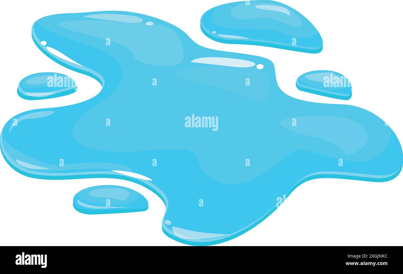 Cartoon puddle of water spilling on the ground Stock Vector Image & Art ...
