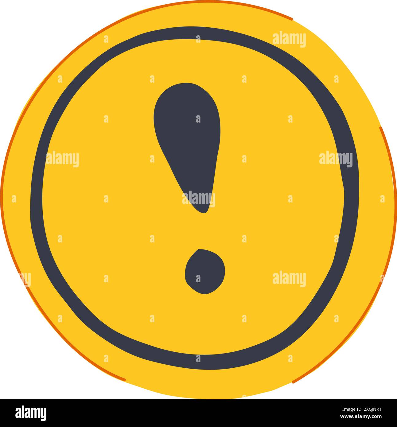 danger yellow warning sign cartoon vector illustration Stock Vector ...