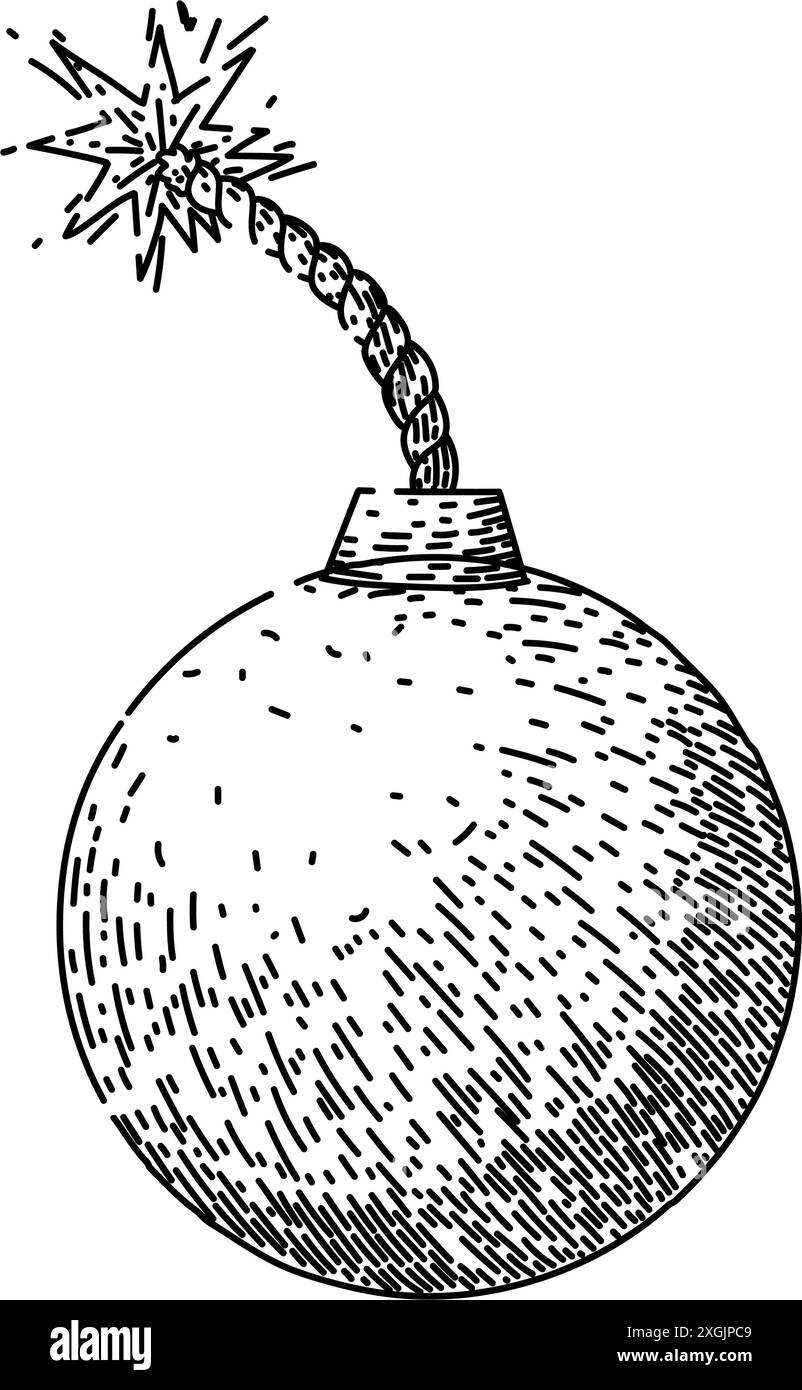 boom bomb sketch hand drawn vector Stock Vector Image & Art - Alamy