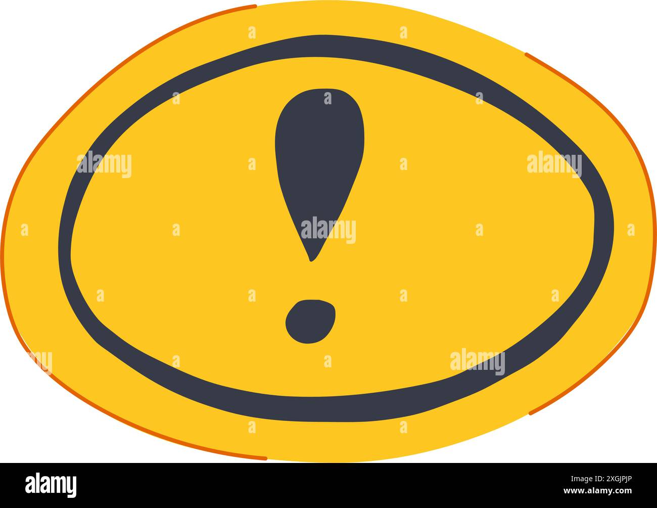 mark yellow warning sign cartoon vector illustration Stock Vector Image ...