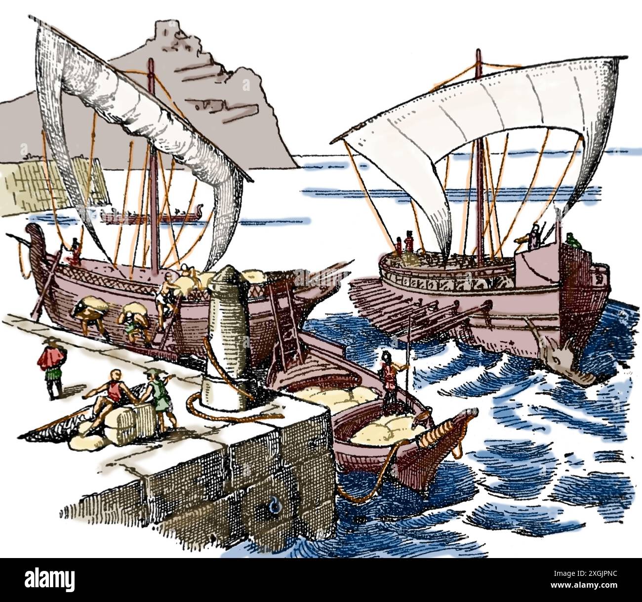 Ancient old sailing boat ancient hi-res stock photography and images ...