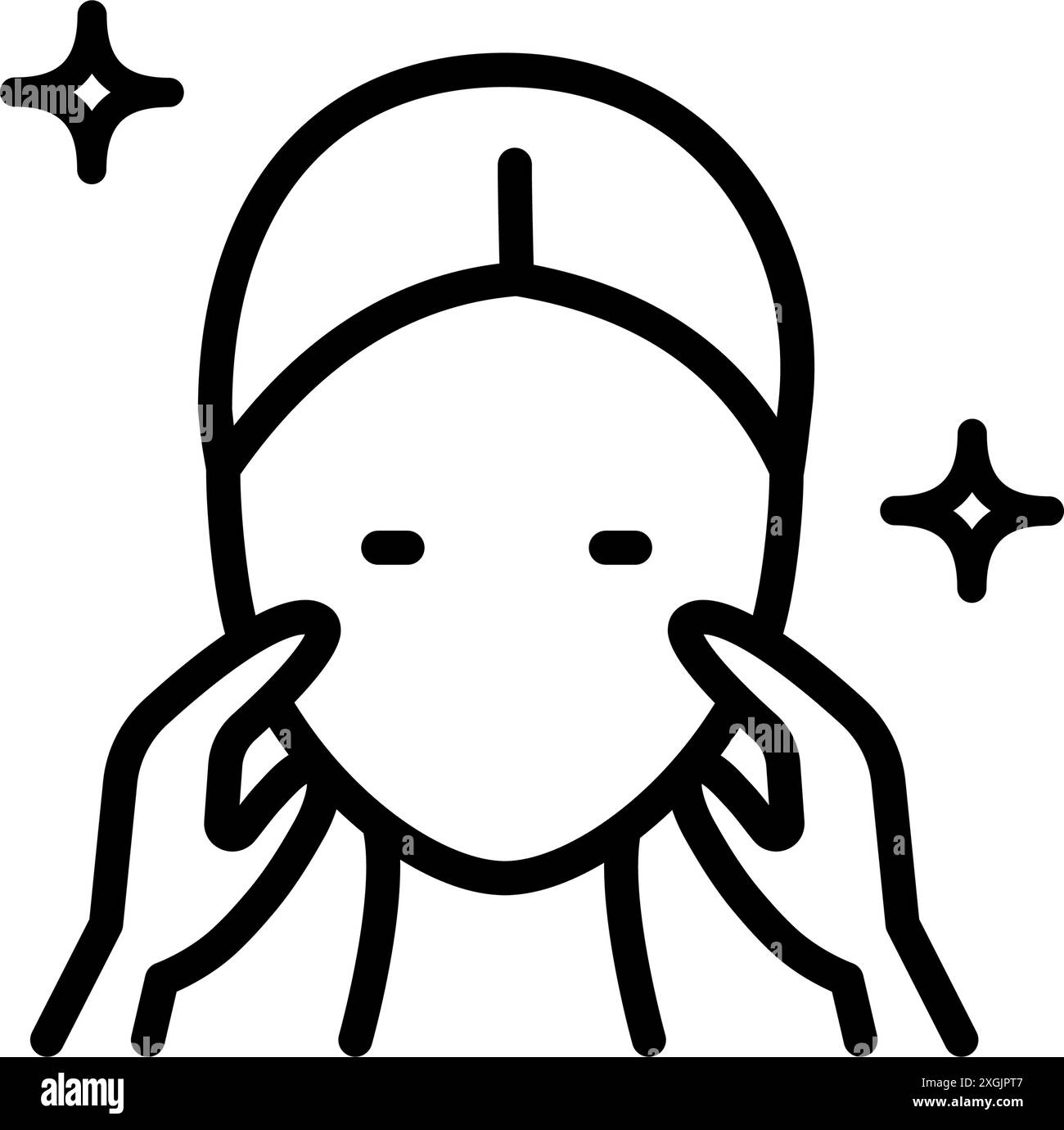 Woman lifting face Black and White Stock Photos & Images - Alamy