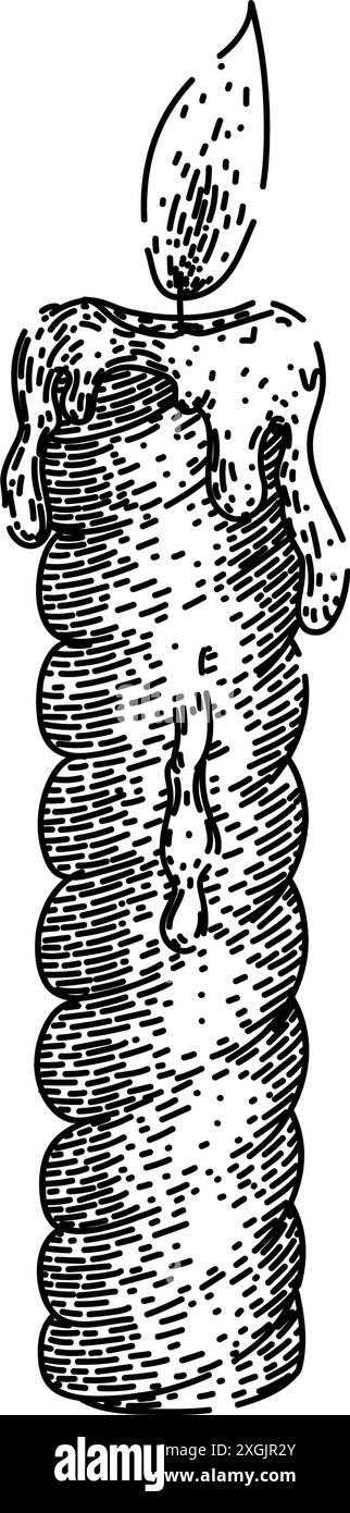 dark candle sketch hand drawn vector Stock Vector Image & Art - Alamy