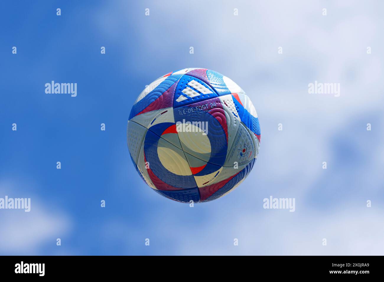 Illustration, official ball of the Paris 24 Olympics Games attends an ...