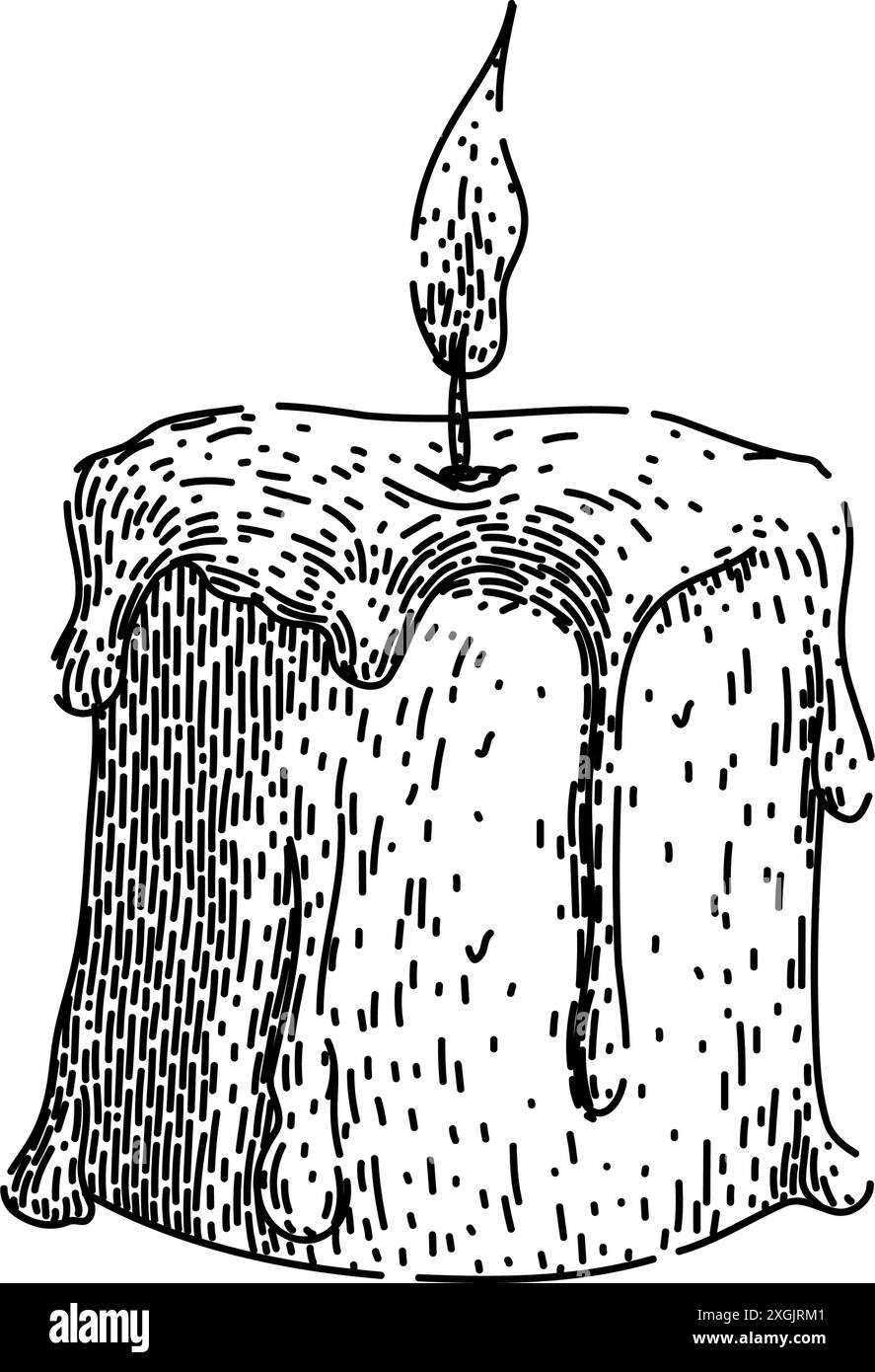 flame candle sketch hand drawn vector Stock Vector Image & Art - Alamy