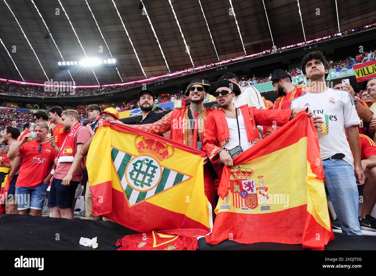 Spain fans in the stands ahead of the UEFA Euro 2024, semi-final match ...